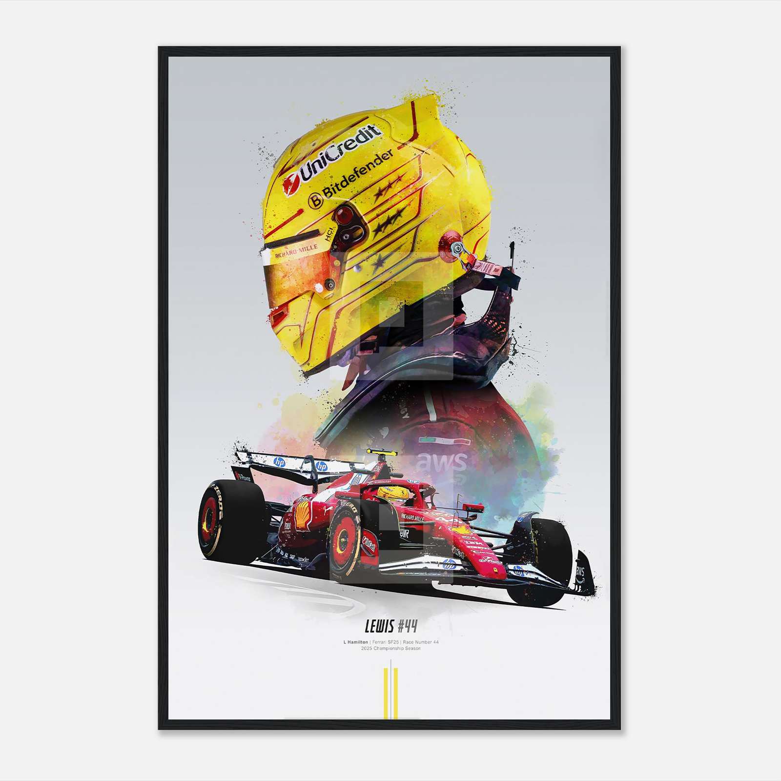 2025 Lewis Hamilton Poster, F1 Poster, Full-Size Poster, Ready to Hang ...