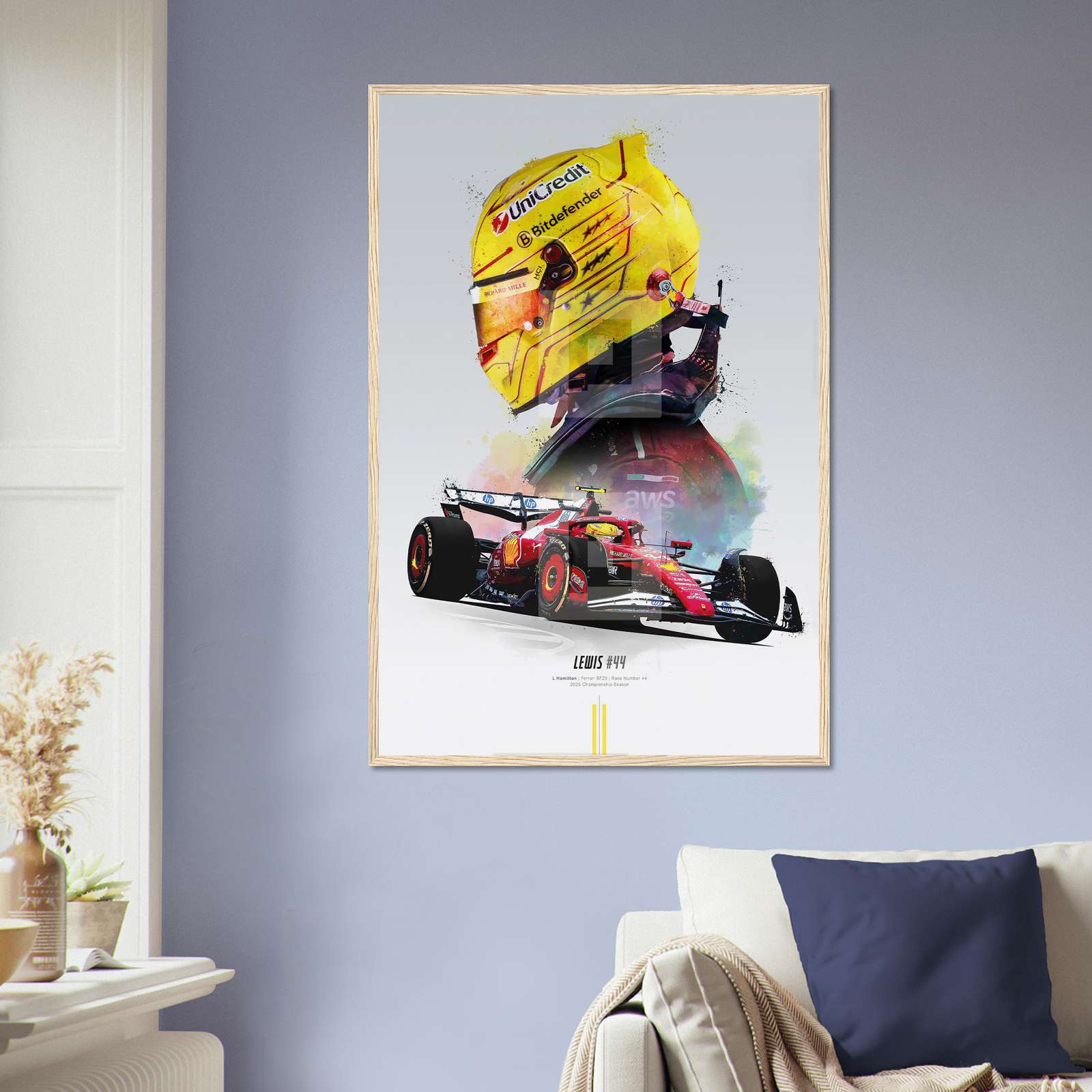 2025 Lewis Hamilton Poster, F1 Poster, Full-Size Poster, Ready to Hang ...