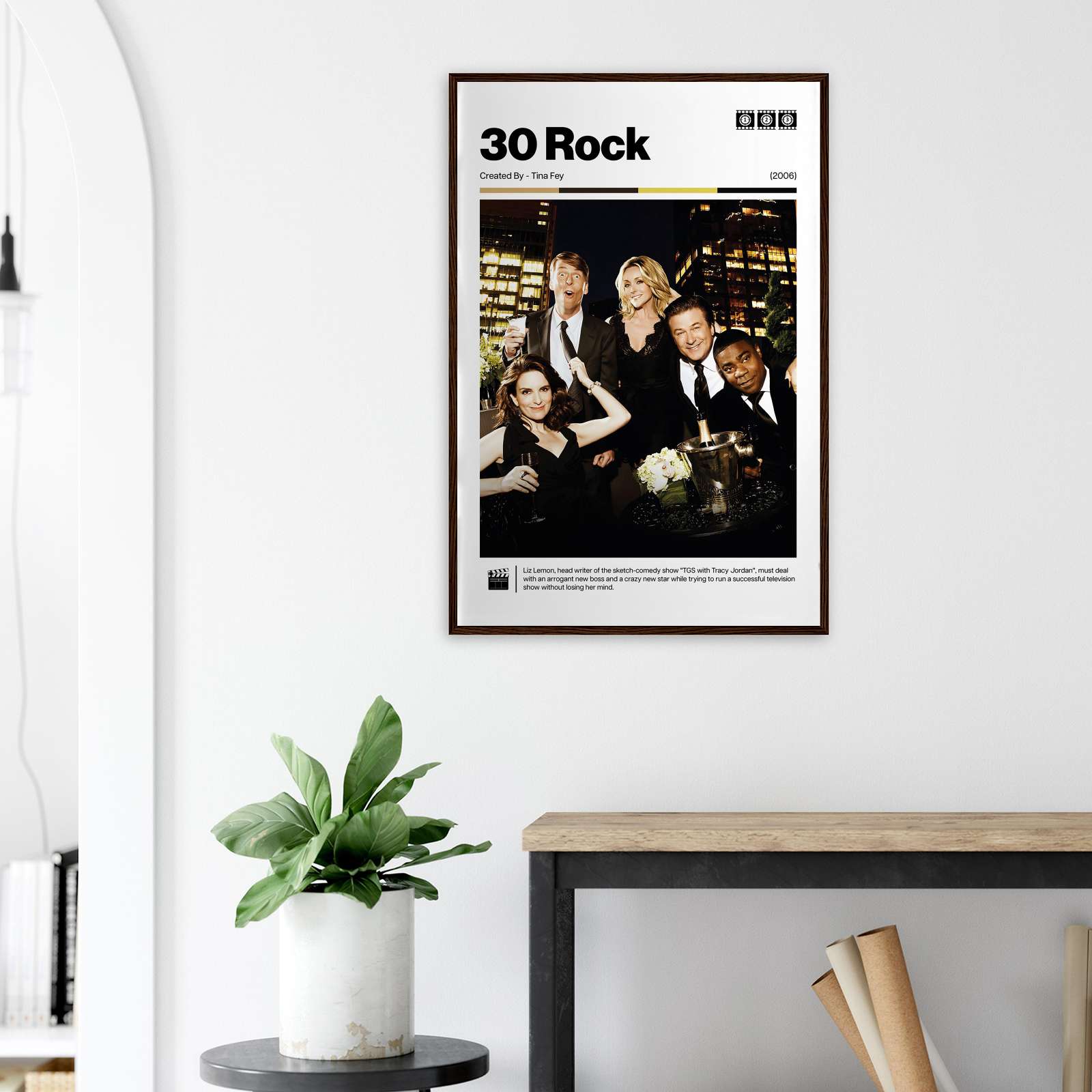 30 Rock Tv Series Poster, Vintage Movie Poster, Full-Size Poster, Ready ...