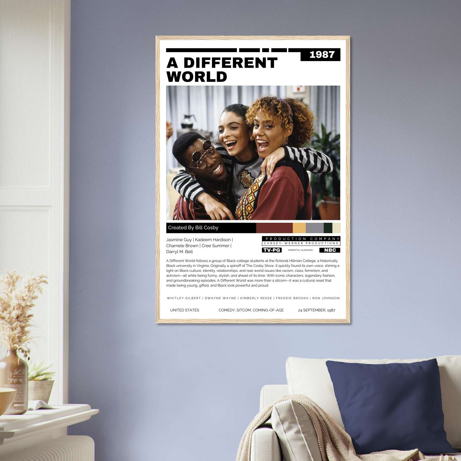 A Different World Tv Series Poster, Vintage Tv Series Poster, Full-Size ...