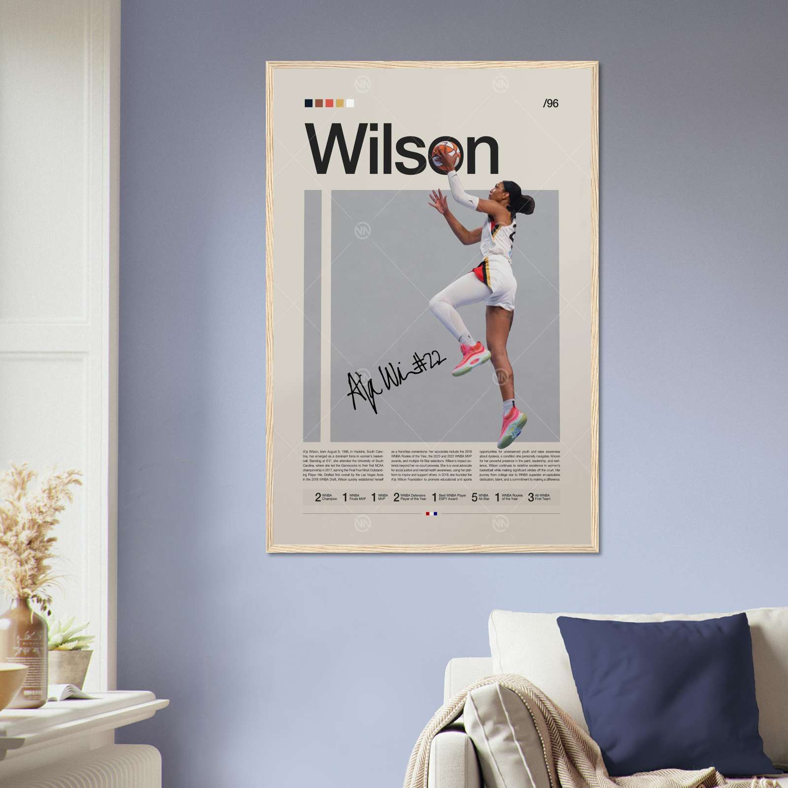 A'Ja Wilson Poster, Sports Poster, Basketball Poster, Full-Size Poster ...