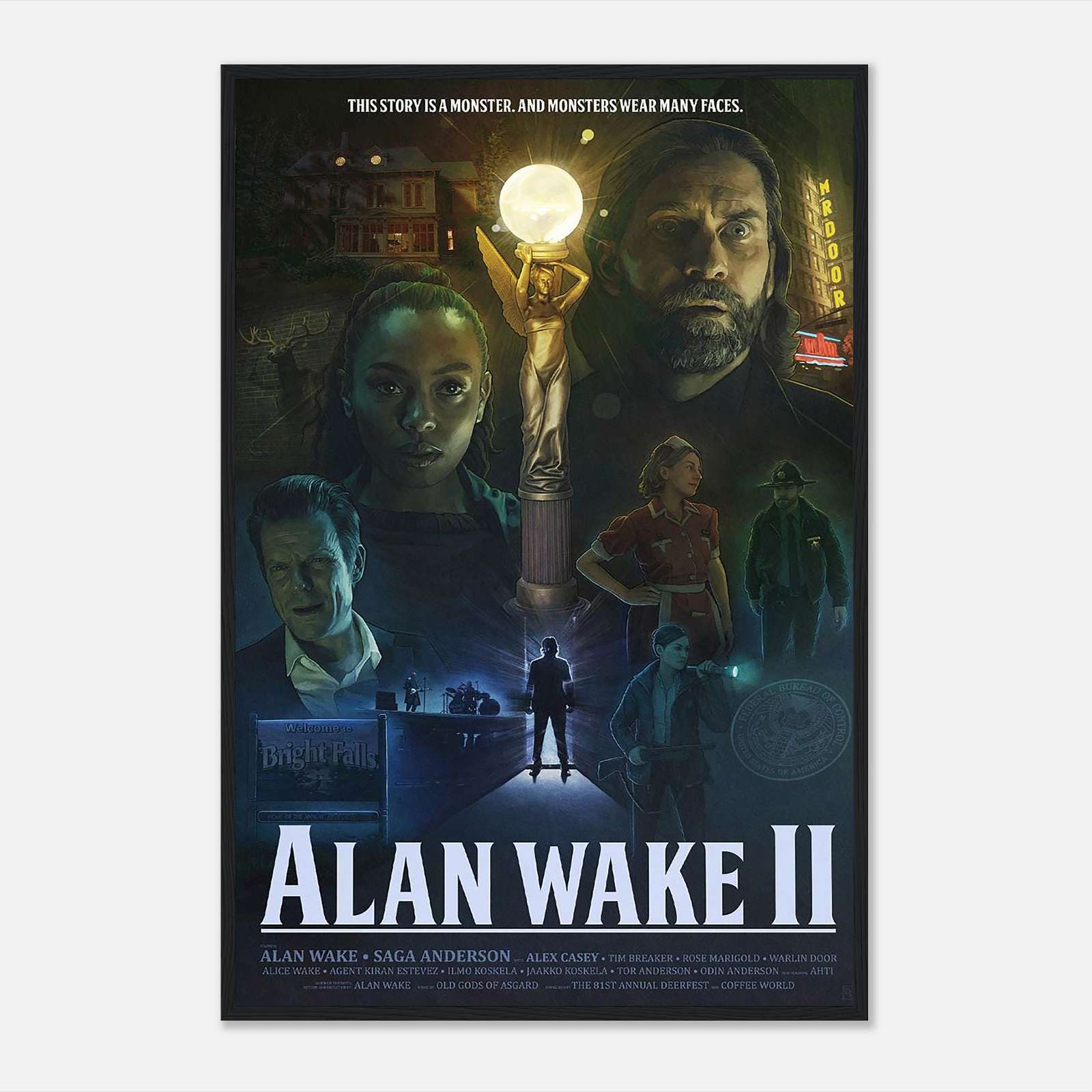 Alan Wake 2 Game Poster, Horror Game , Video Game Poster, Full-Size ...