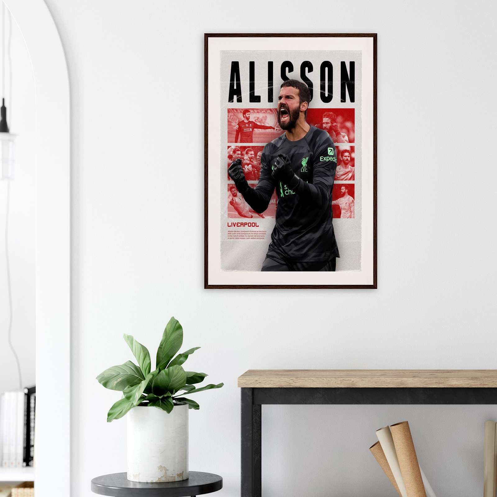 Alisson Becker Poster, Sports Poster, Football Player Poster, Full-Size ...