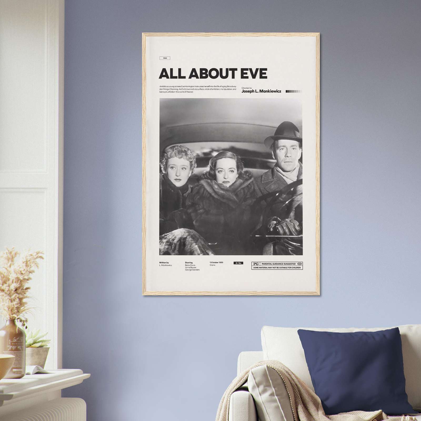 All About Eve Movie Poster, Vintage Classic Movie Poster, Full-Size ...