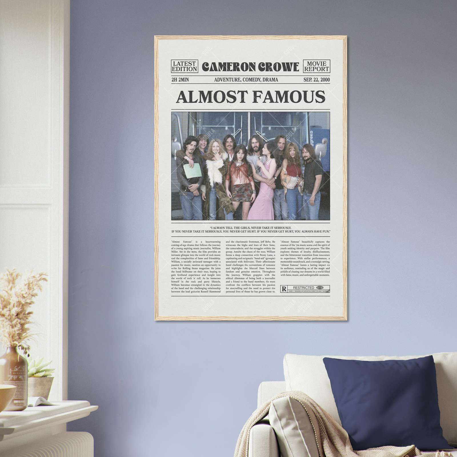 Almost Famous Movie Poster, Almost Famous Poster, Vintage Movie Poster ...