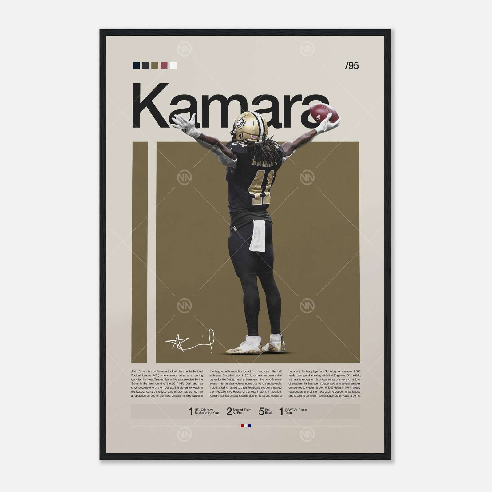 Alvin Kamara Poster, Football Poster, Sports Poster, Full-Size Poster ...
