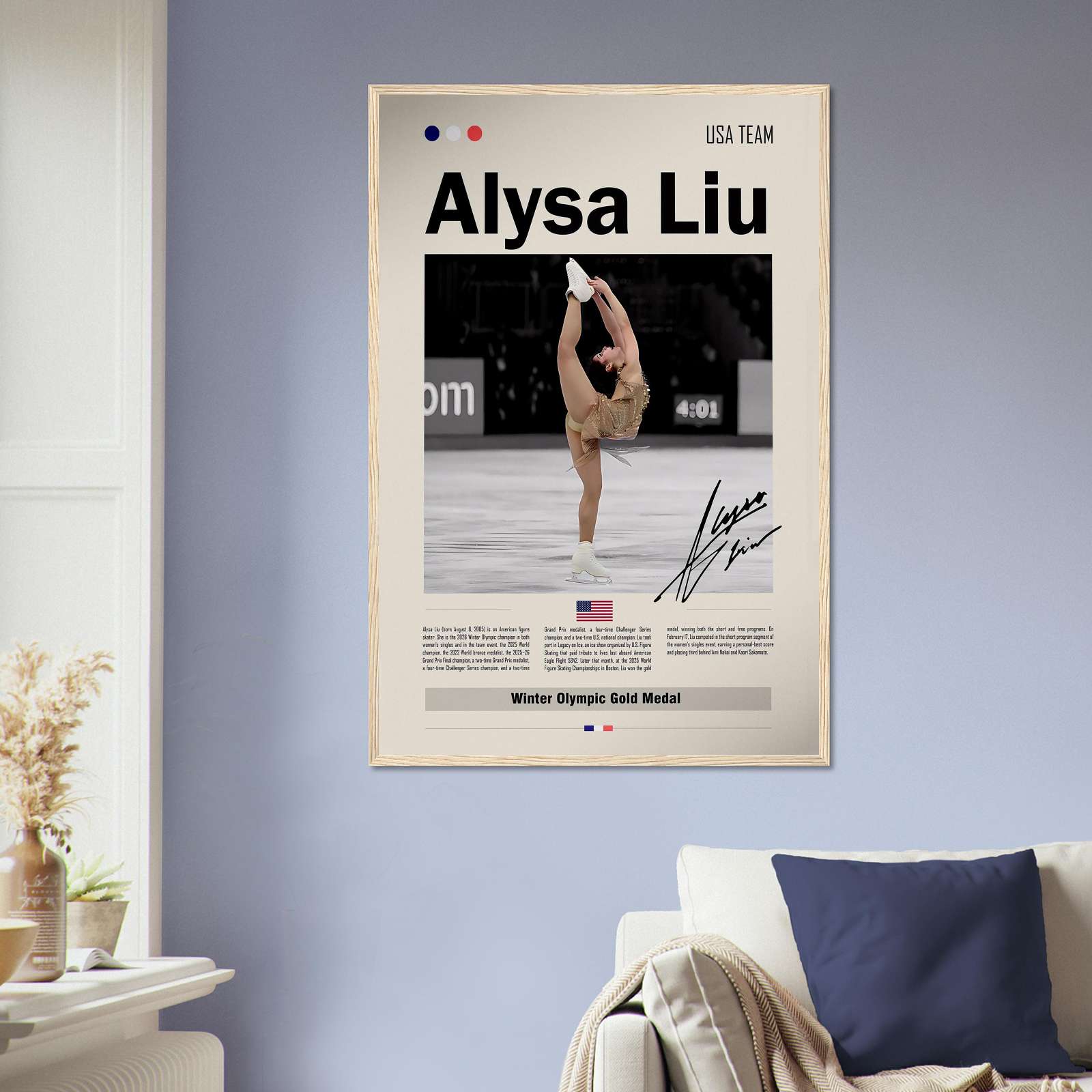 Alysa Liu Poster, Figure Skating Poster, Sports Poster, Full-Size ...