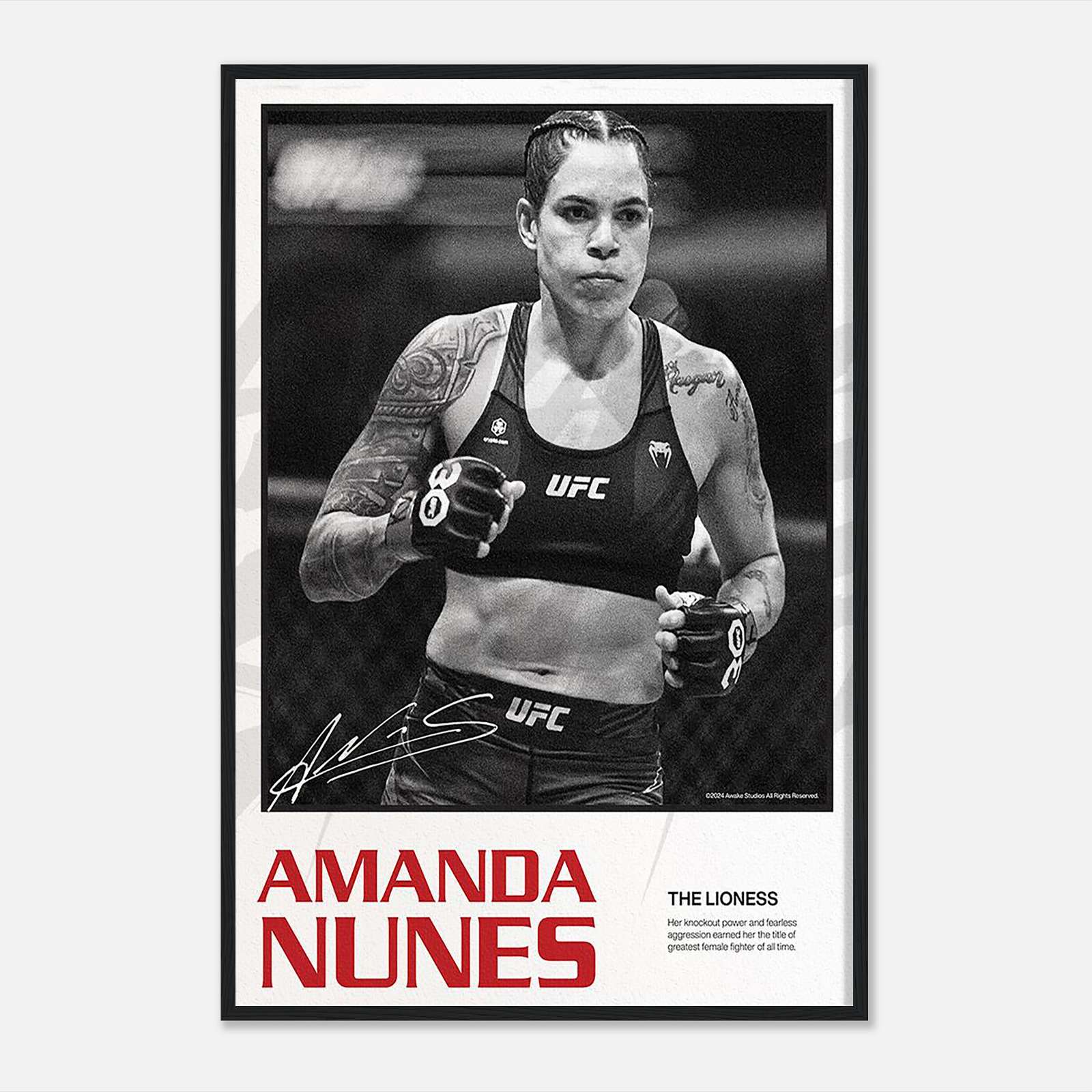 Amanda Nunes Poster, Sports Poster, Mixed Martial Arts Poster, Full ...