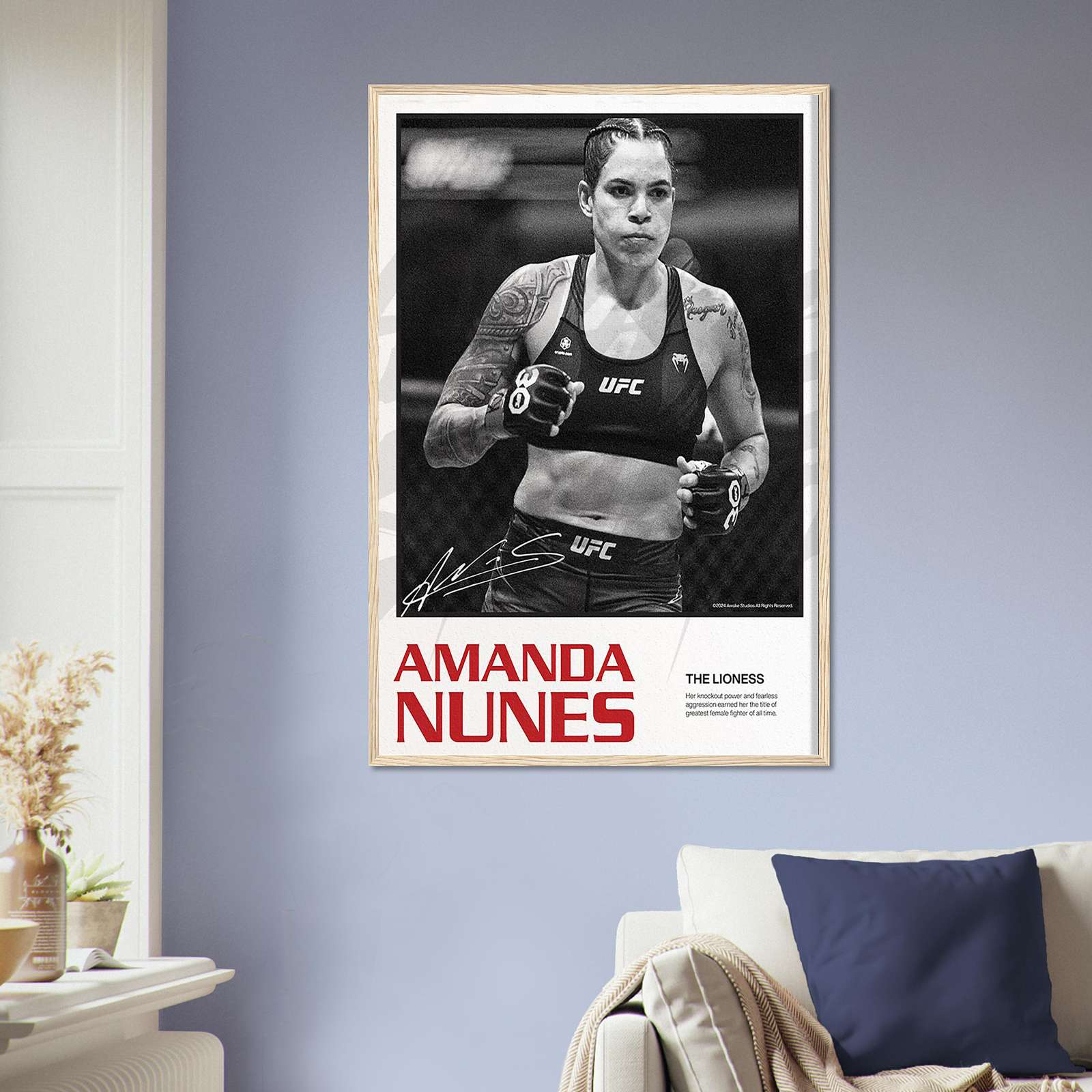 Amanda Nunes Poster, Sports Poster, Mixed Martial Arts Poster, Full ...