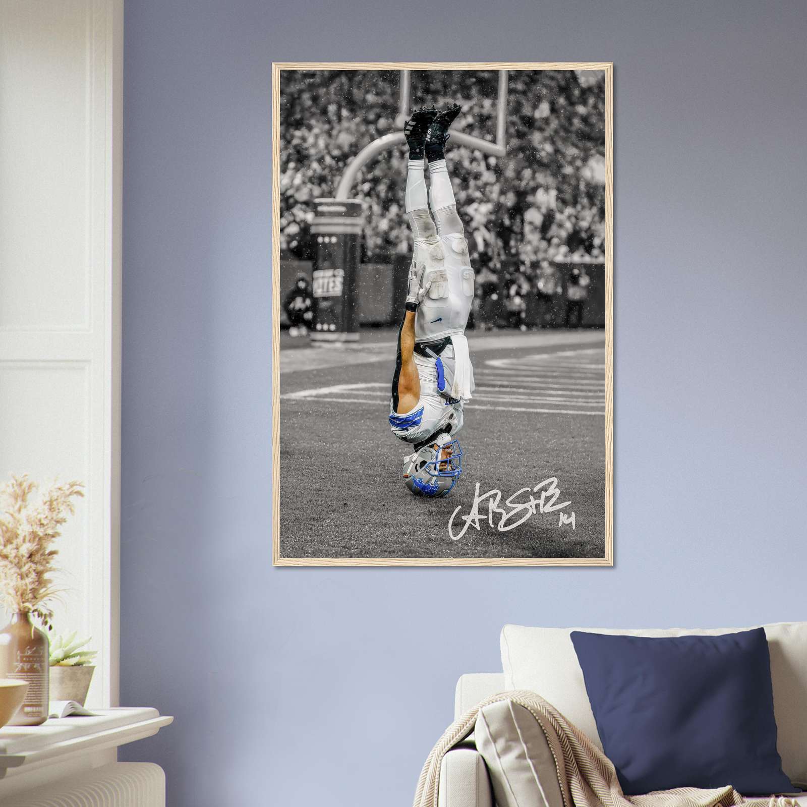 Amon Ra St Brown Poster, Sports Poster, Football Player Poster, Full ...