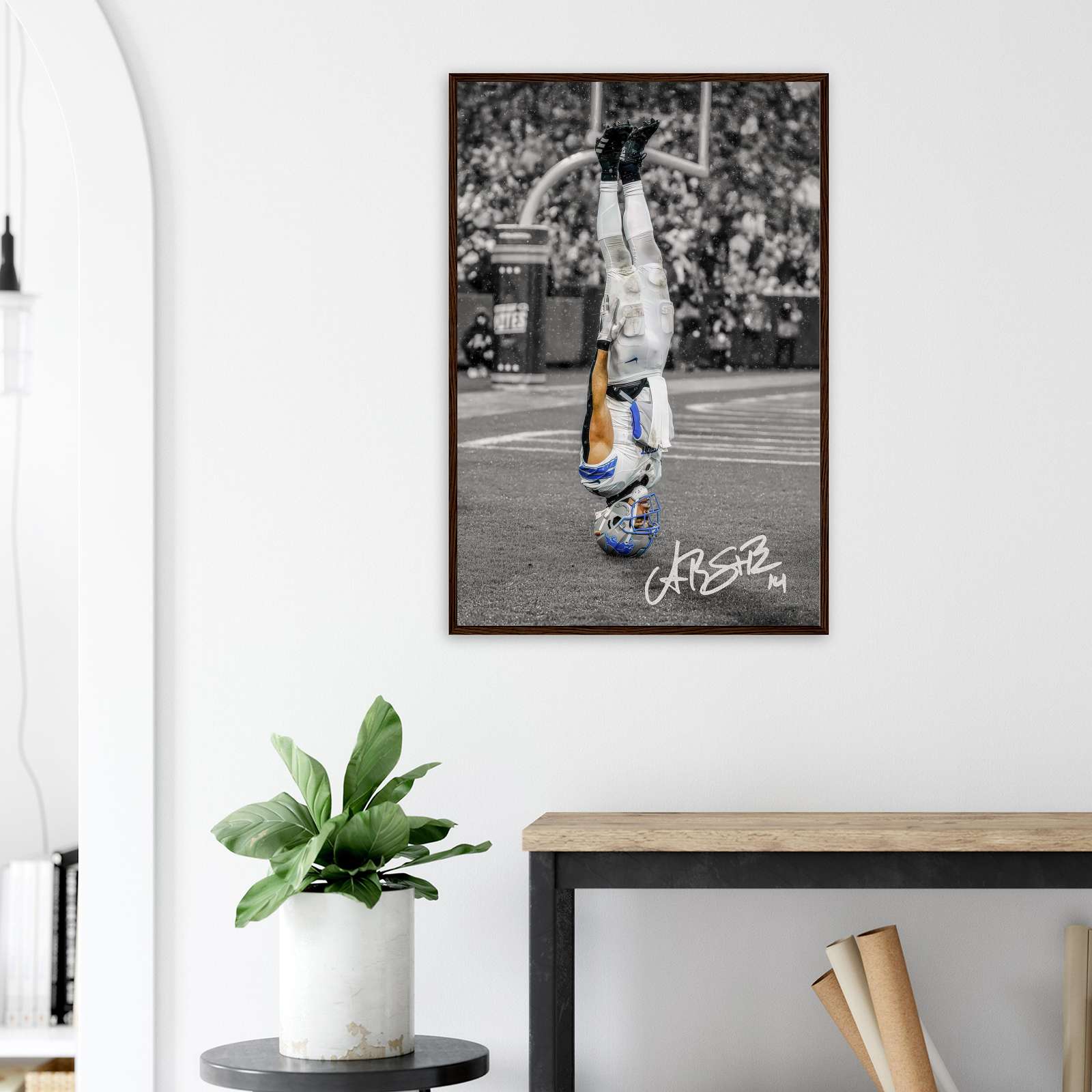 Amon Ra St Brown Poster, Sports Poster, Football Player Poster, Full ...