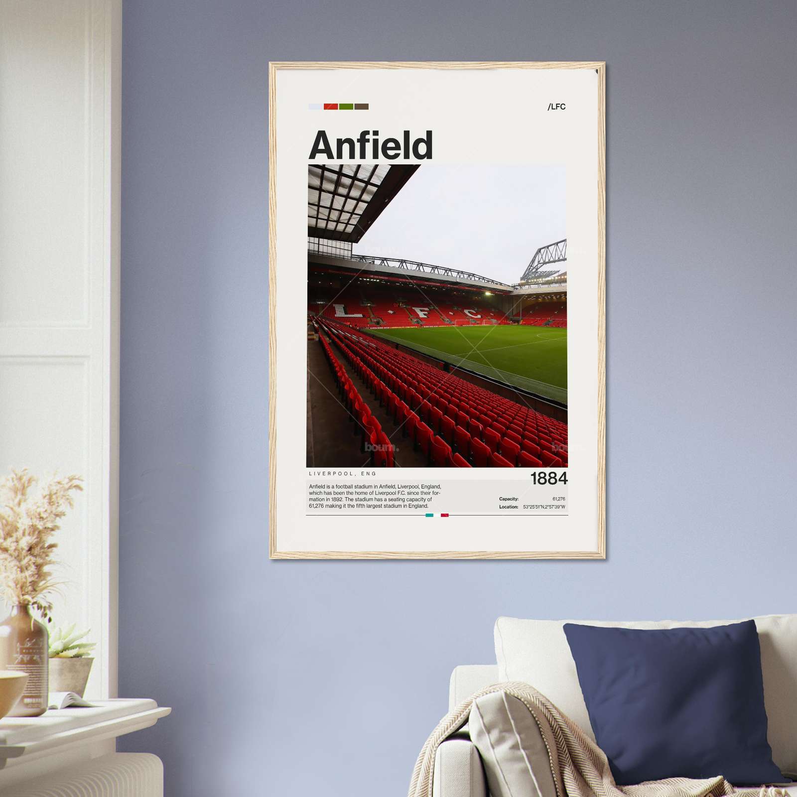 Anfield Stadium Full-Size Poster, Ready to Hang - Citiesbox