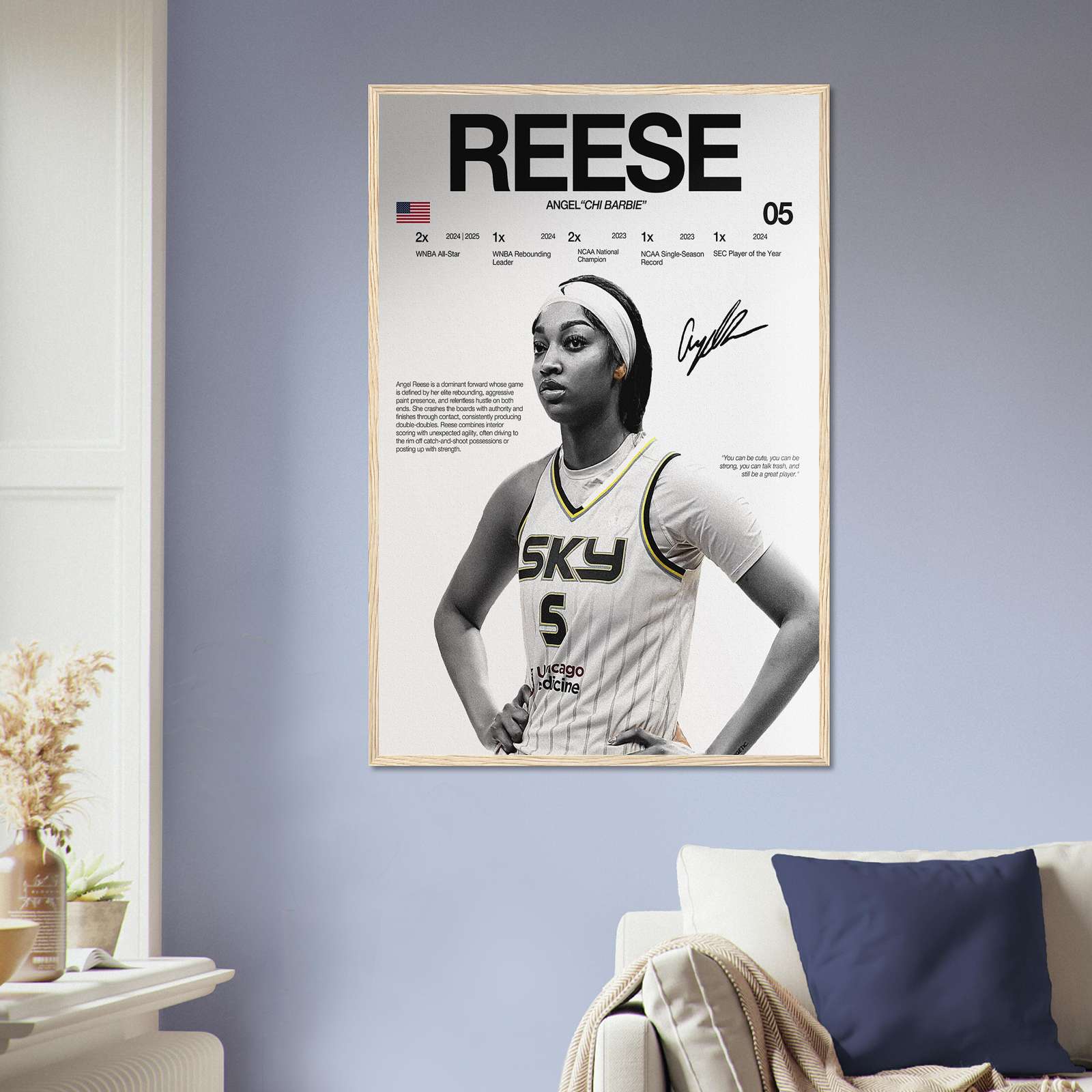 Angel Reese Poster, Sports Poster, Basketball Player Poster, Full-Size ...