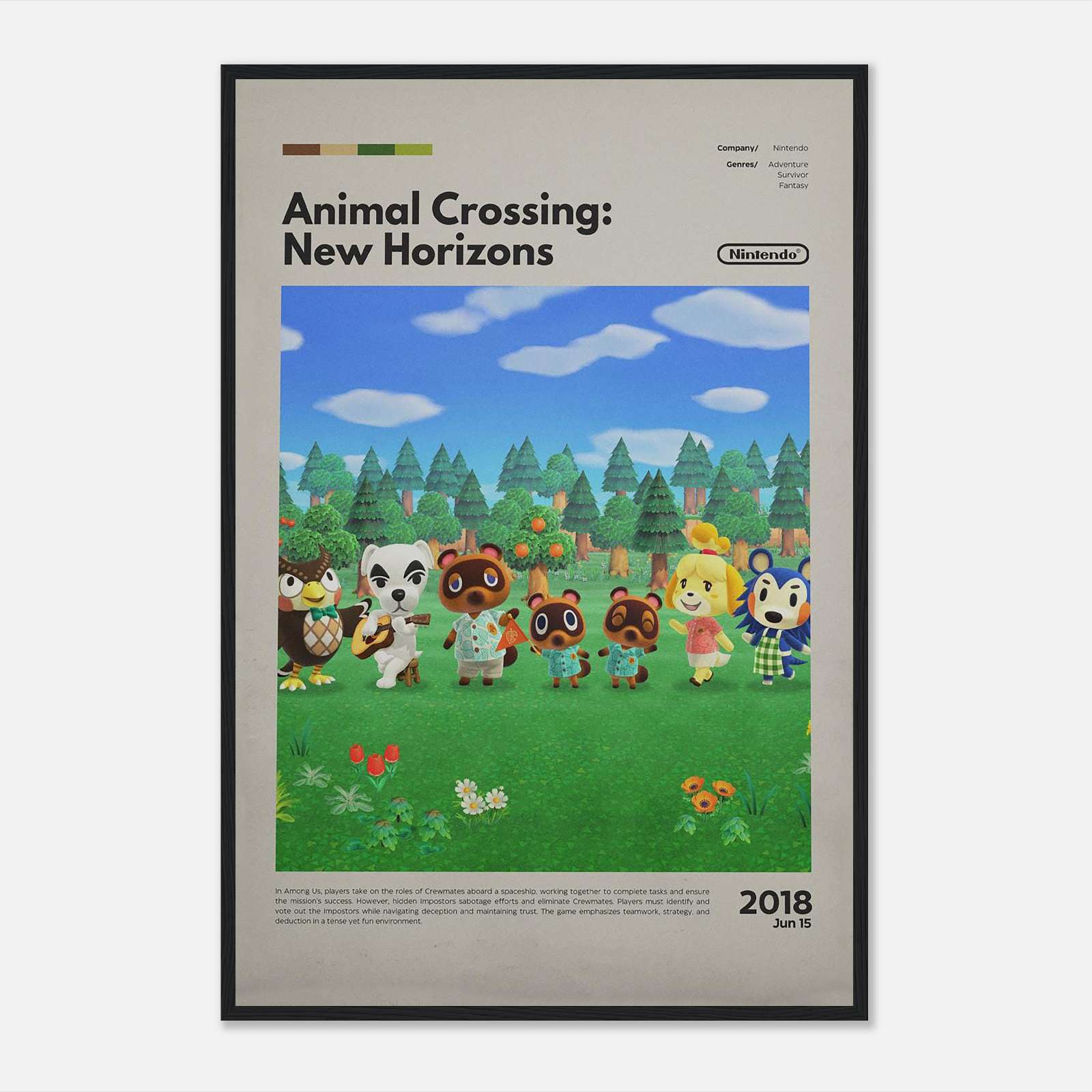 Animal Crossing New Horizons Poster, Video Game Poster, Gaming Room ...