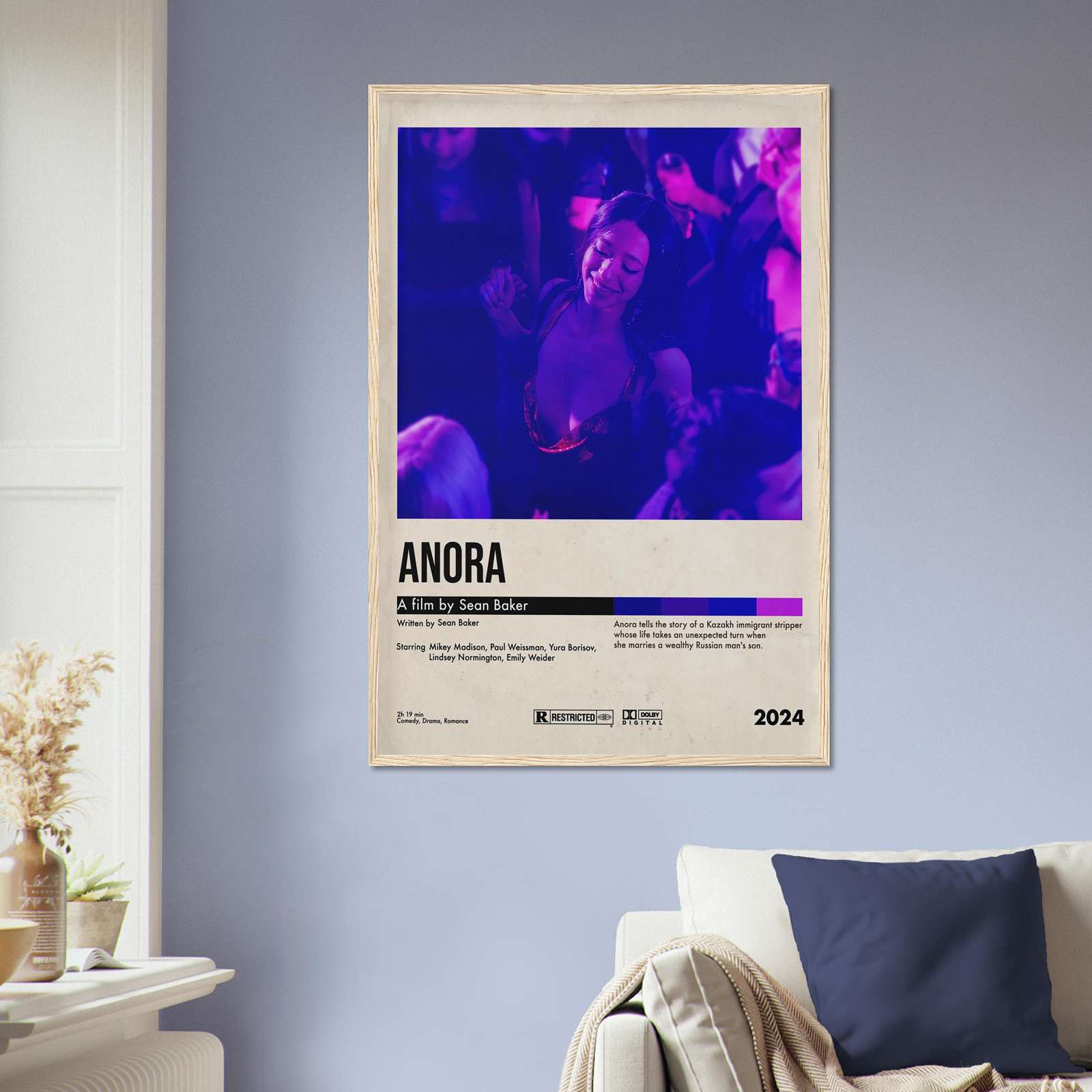 Anora Movie Poster, Film Poster, Full-Size Poster, Ready to Hang ...