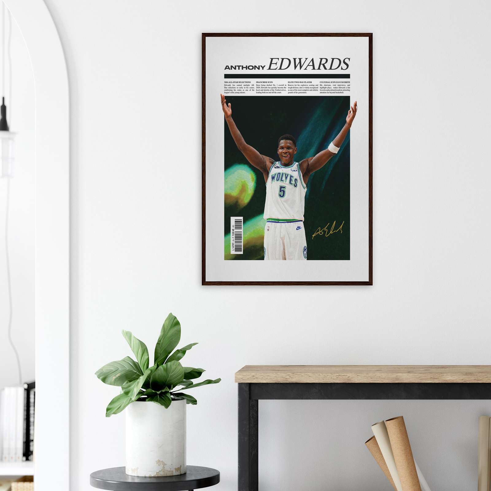Anthony Edwards Poster, Basketball Poster, Sports Poster 2, Full-Size ...