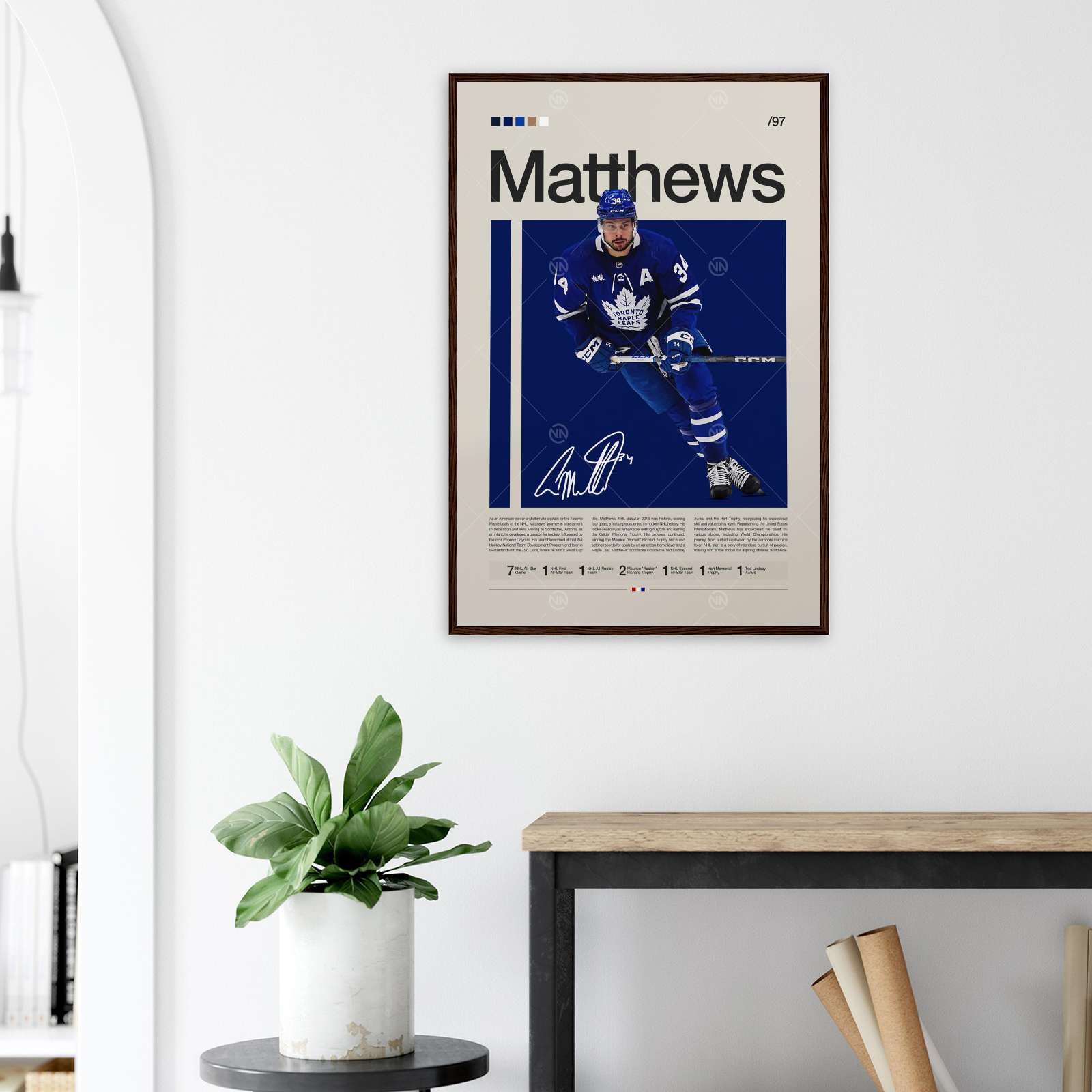 Auston Matthews Poster, Sports Poster, Ice Hockey Poster, Full-Size ...