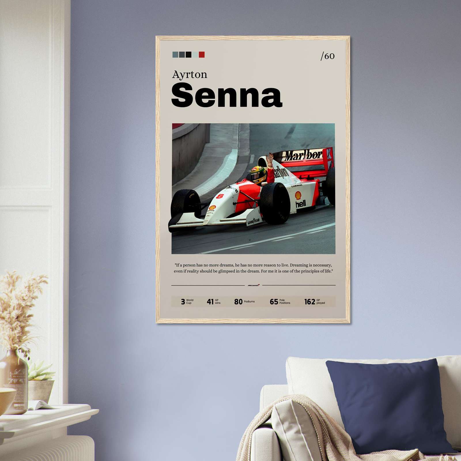 Ayrton Senna Poster 2, Full-Size Movie Poster, Ready to Hang - Citiesbox