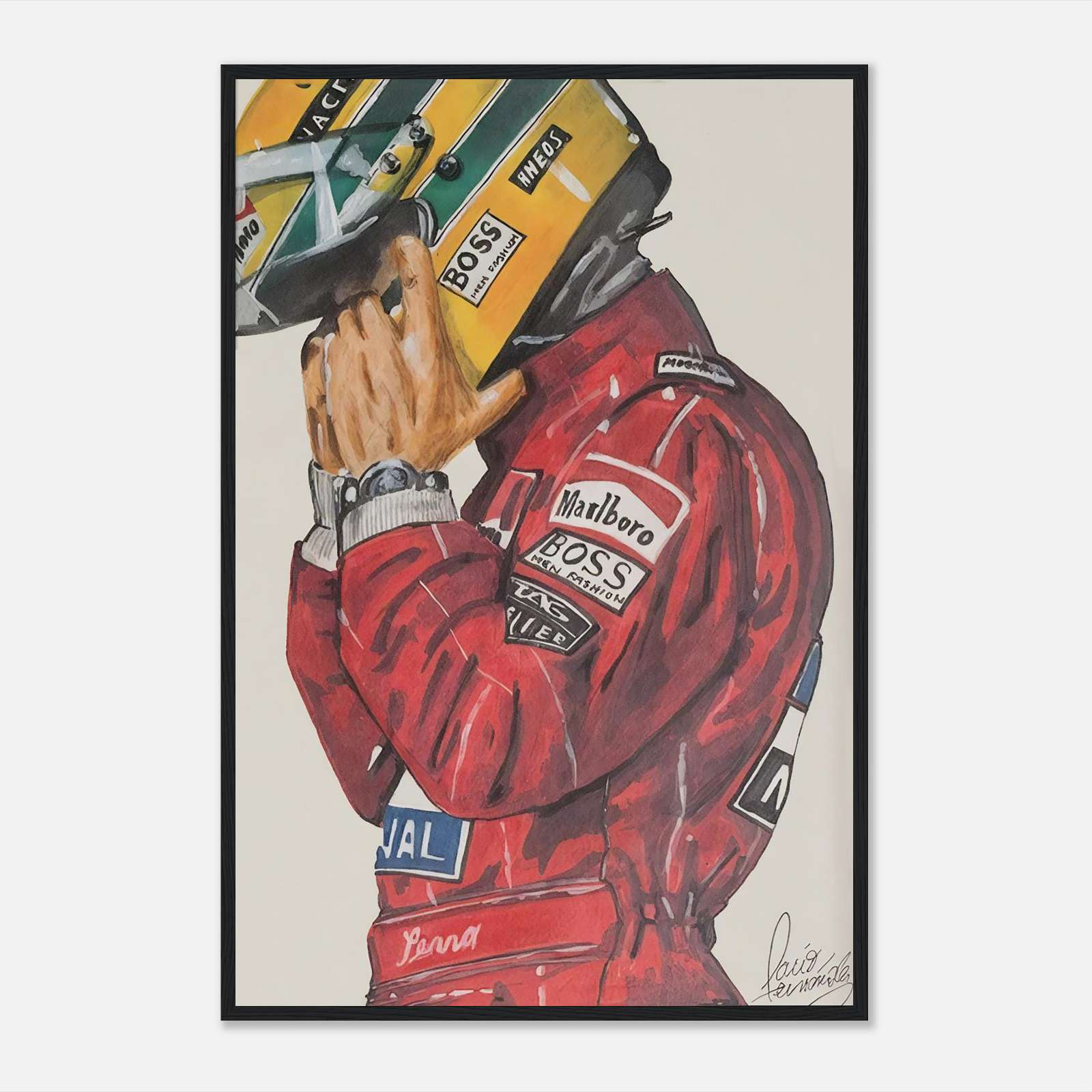 Ayrton Senna Poster, Ayrton Senna F1 Poster, Formula 1 Wall Art, Full ...