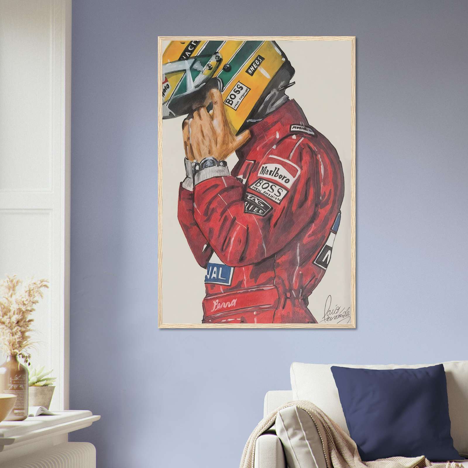 Ayrton Senna Poster, Ayrton Senna F1 Poster, Formula 1 Wall Art, Full ...