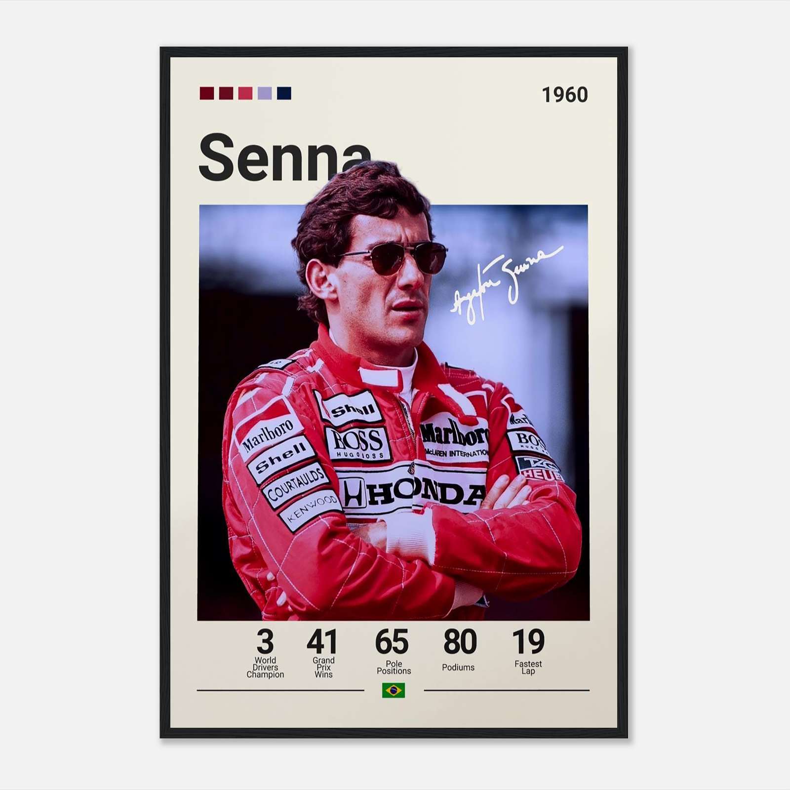 Ayrton Senna Poster, Mclaren F1 Poster, Formula 1 Wall Art, F1 Racing ...
