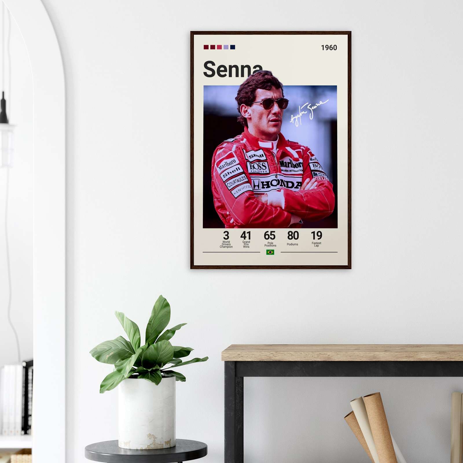 Ayrton Senna Poster, Mclaren F1 Poster, Formula 1 Wall Art, F1 Racing ...