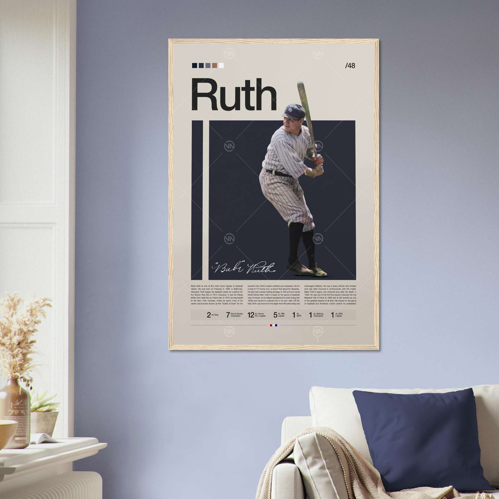 Babe Ruth Poster, Sports Poster, Baseball Poster, Full-Size Poster ...