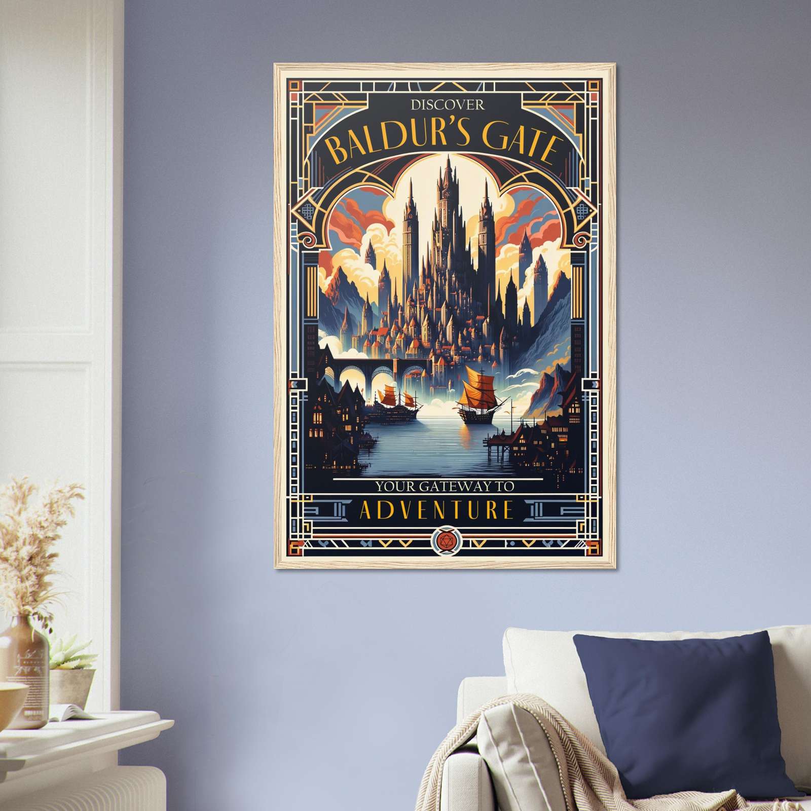 Baldur'S Gate Poster, Rpg Gaming Poster, Video Game Poster, Full-Size ...