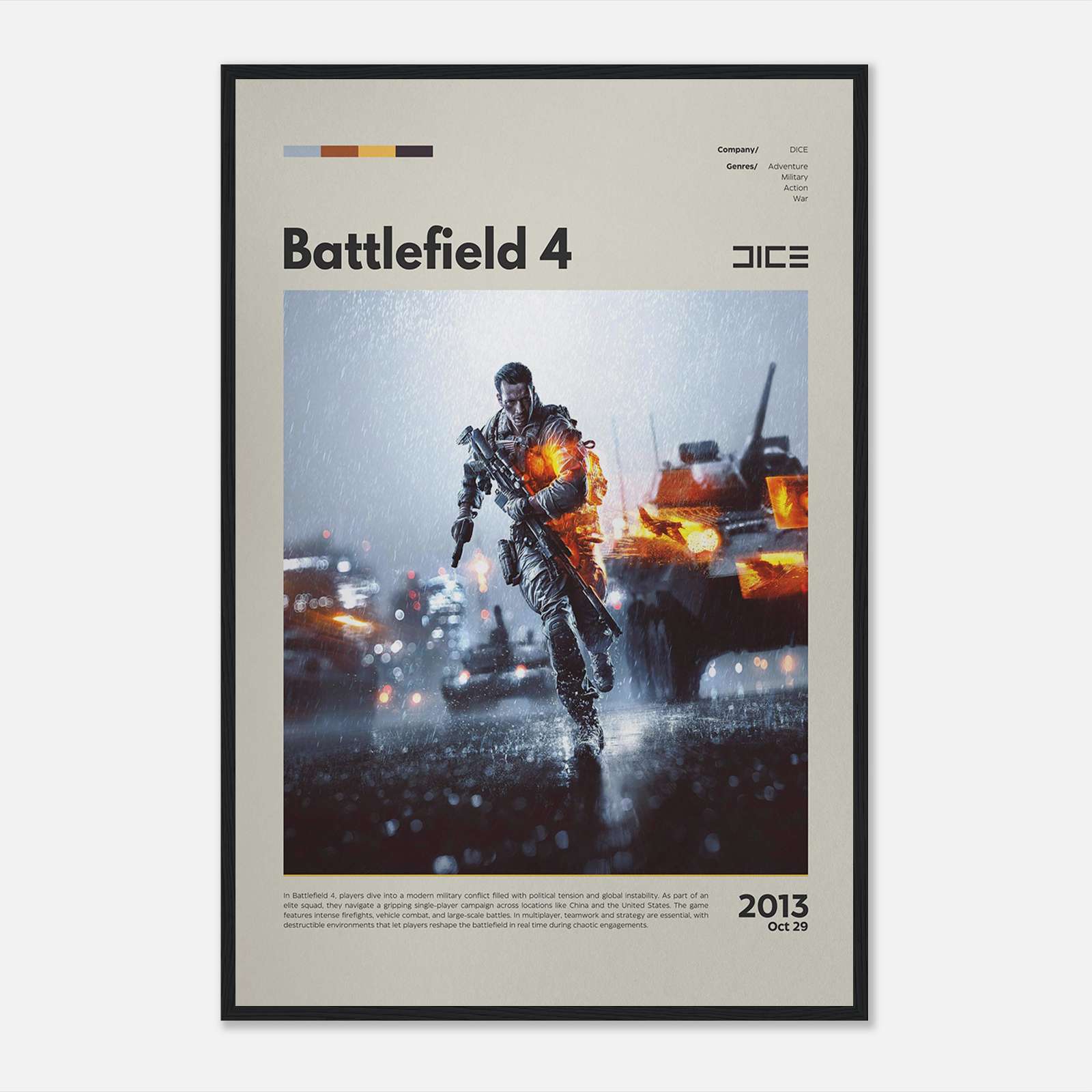 Battlefield 4 Poster, Video Game Poster, Gaming Room Poster, Full-Size ...