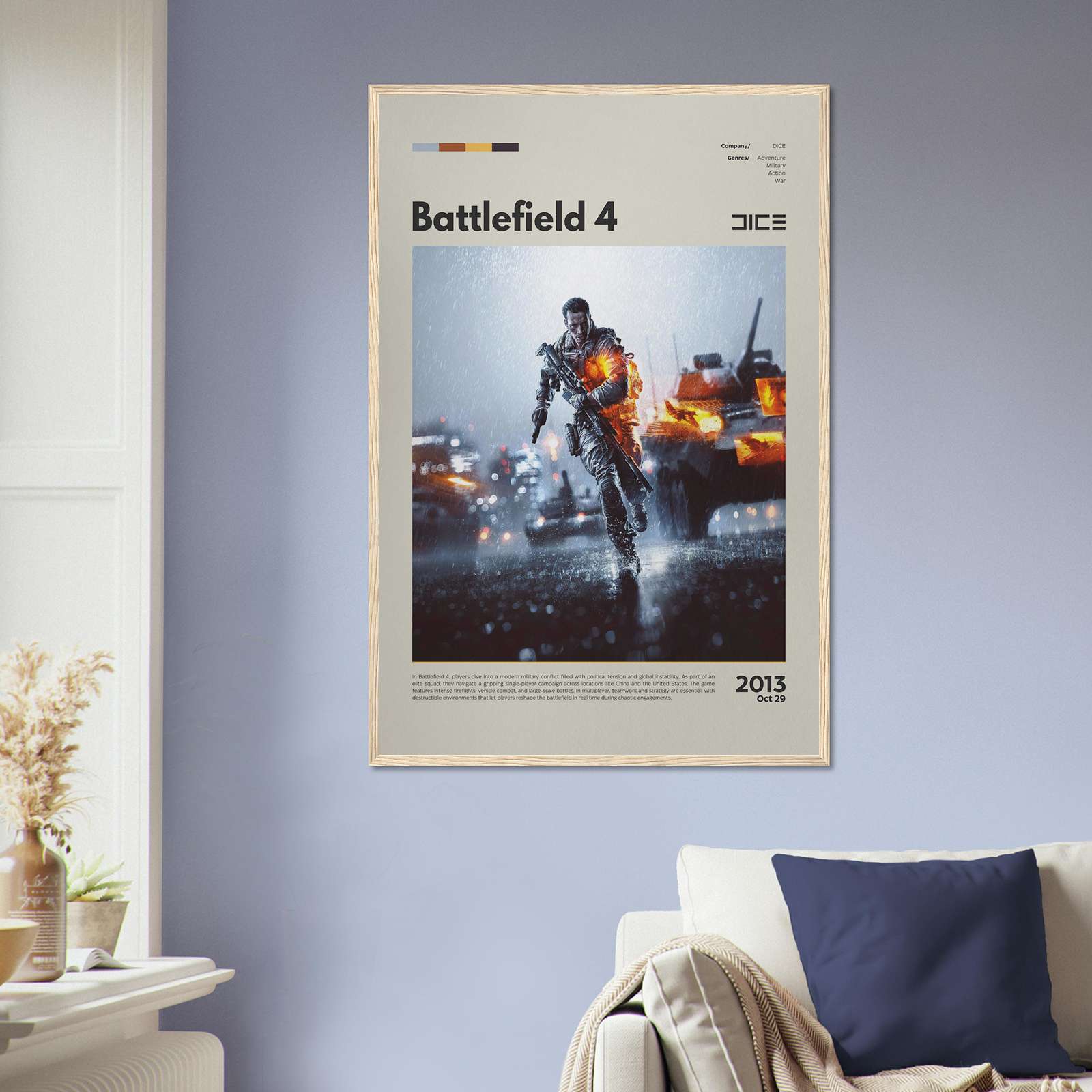 Battlefield 4 Poster, Video Game Poster, Gaming Room Poster, Full-Size ...