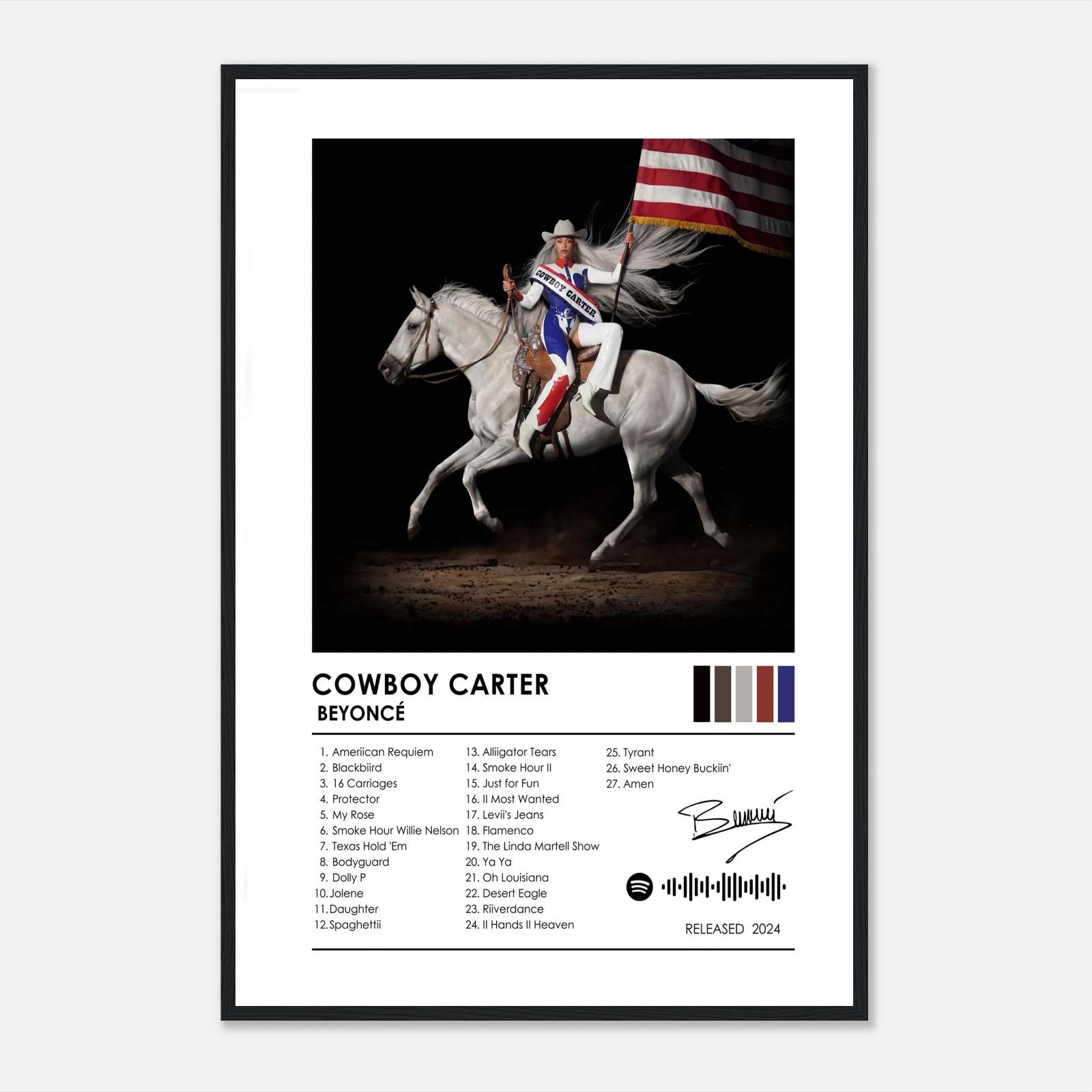Beyonce Poster, Beyonce Cowboy Carter Poster, Minimalist Music Poster ...