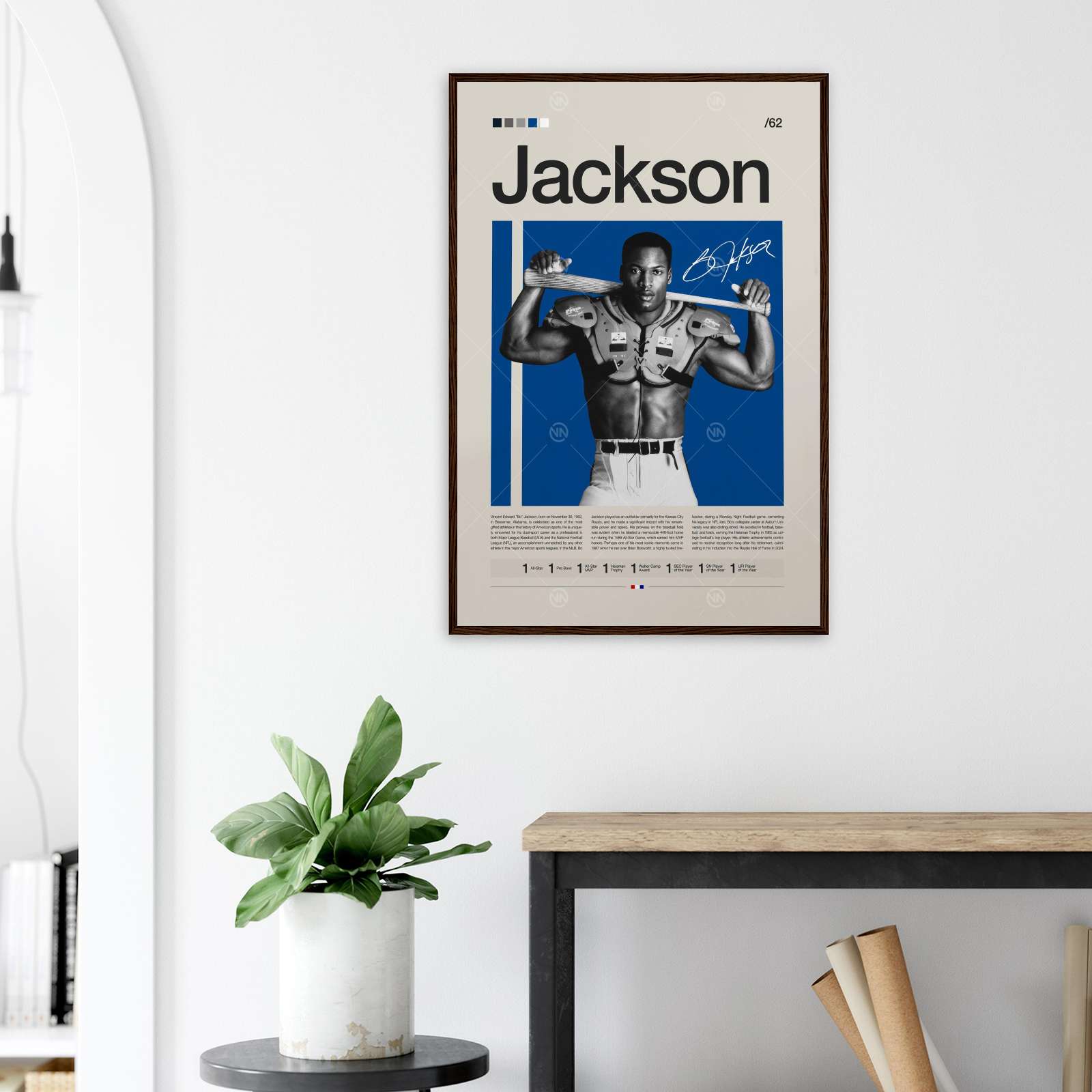 Bo Jackson Poster, Sports Poster, Baseball Player Gift, Full-Size ...
