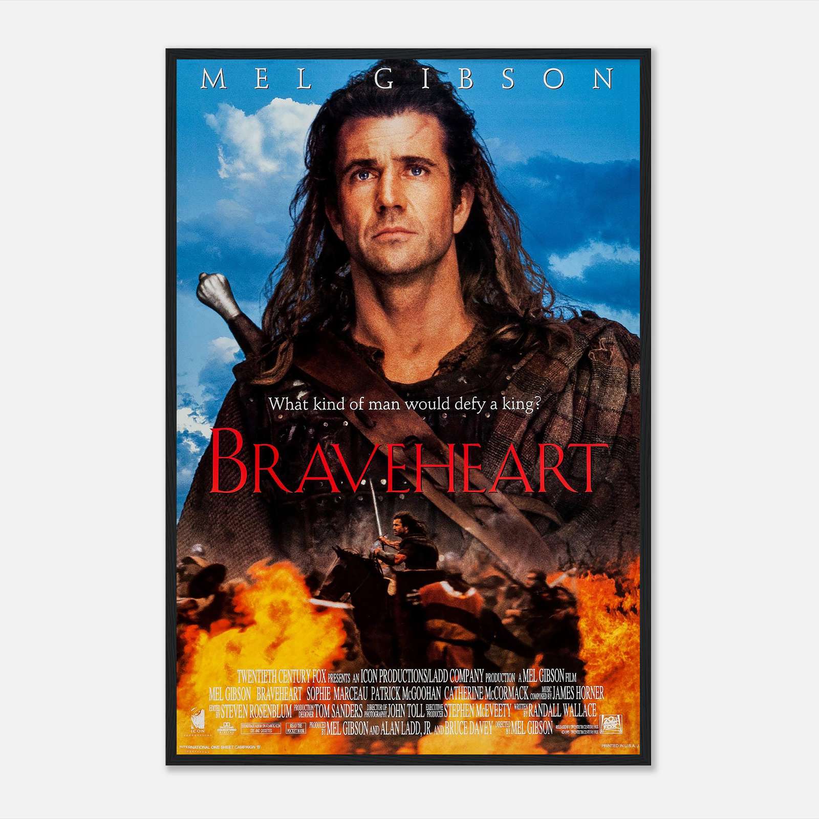 Braveheart Movie Poster, Vintage Movie Poster, Full-Size Poster, Ready ...