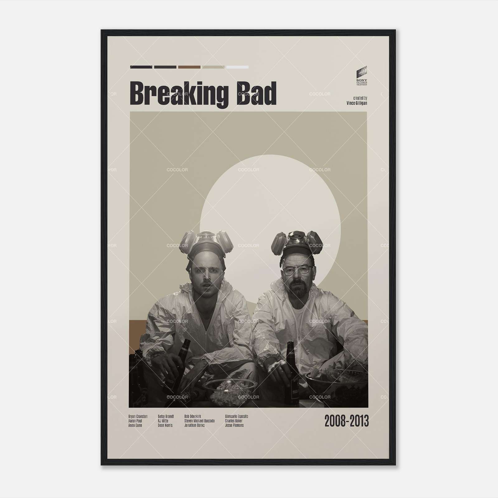 Breaking Bad Poster Bryan Cranston Midcentury Modern Art, Tv Show Print ...