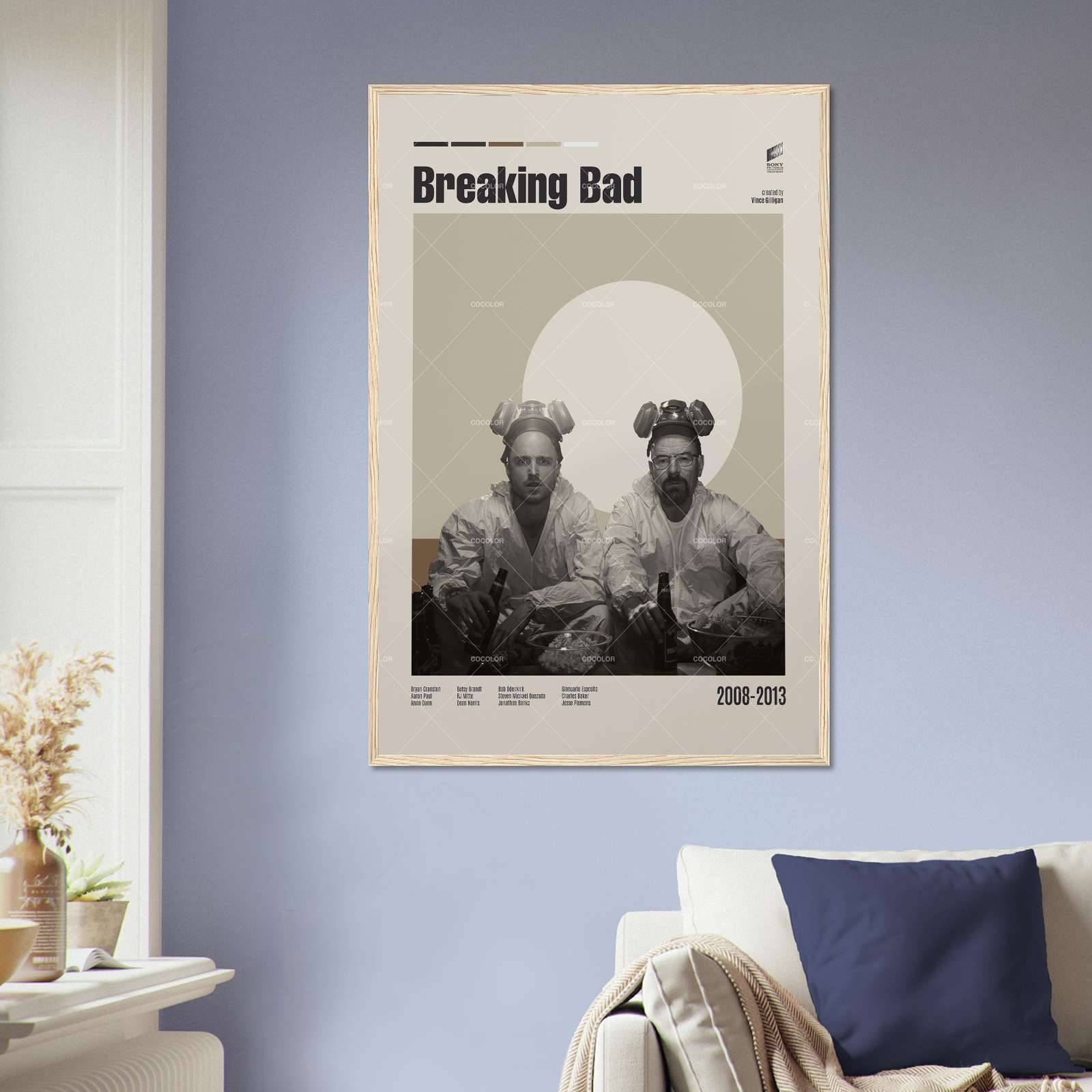Breaking Bad Poster Bryan Cranston Midcentury Modern Art, Tv Show Print ...