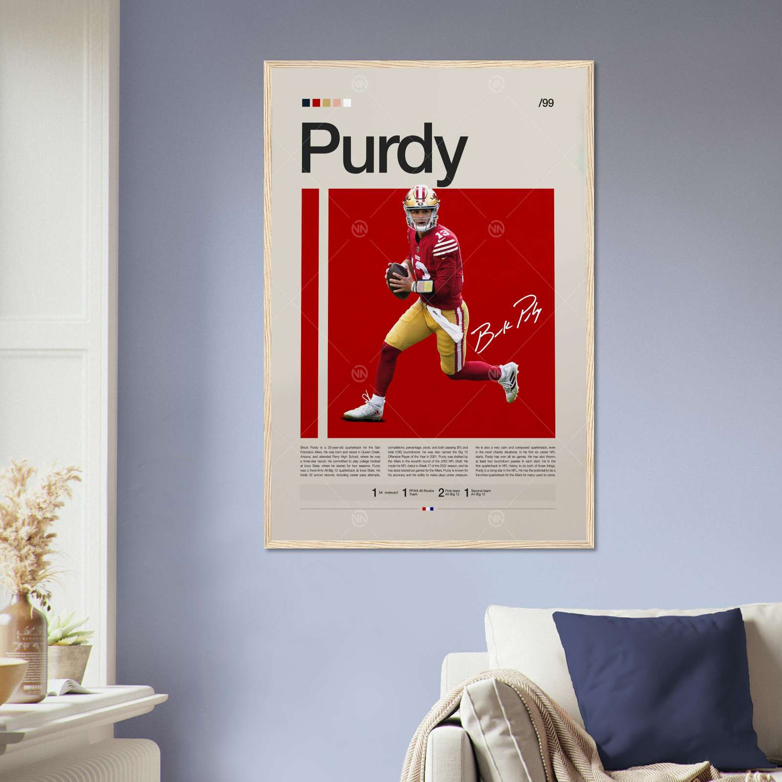Brock Purdy Poster, Sports Poster, Football Poster, Full-Size Poster ...
