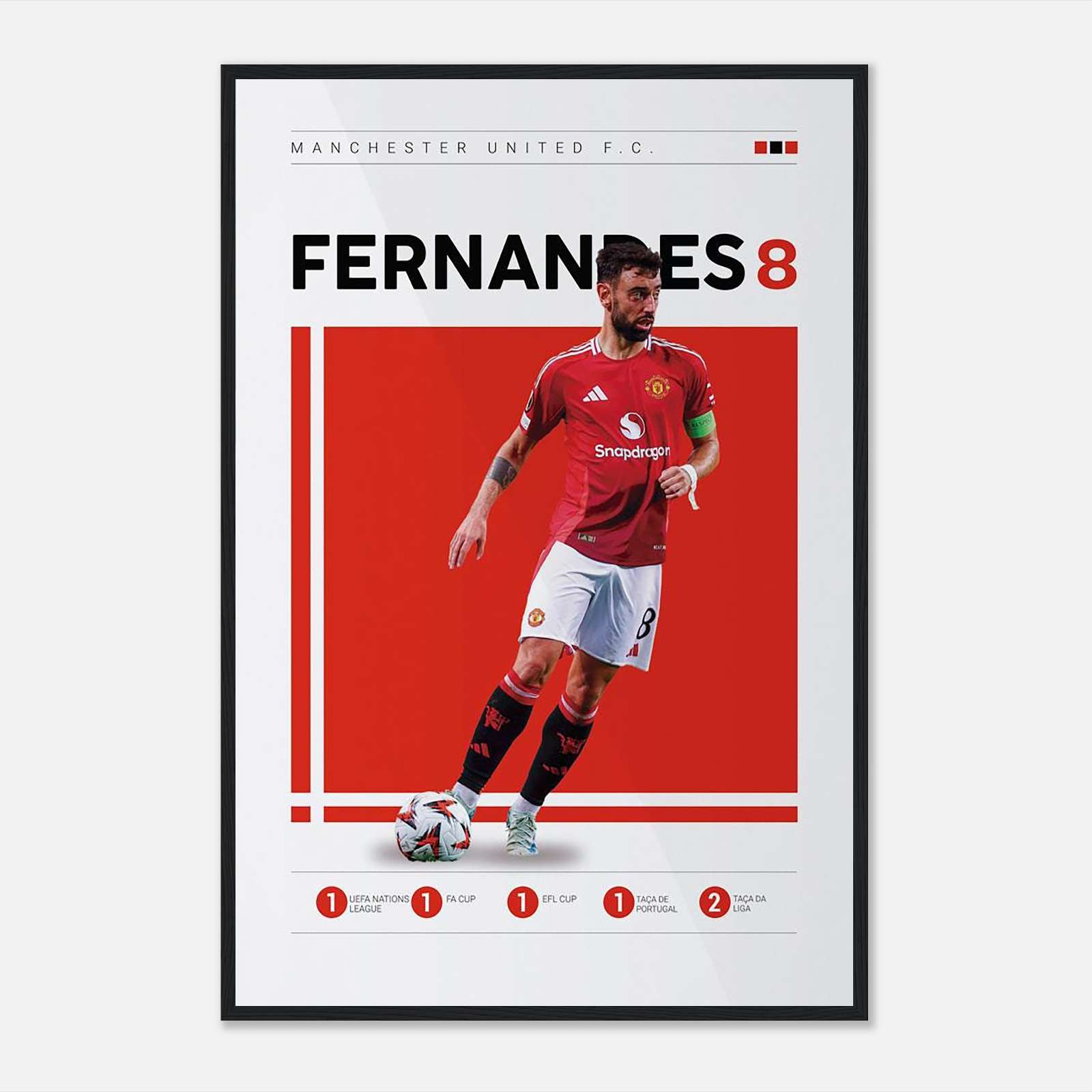 Bruno Fernandes Poster, Sports Poster, Football Player Poster, Full ...
