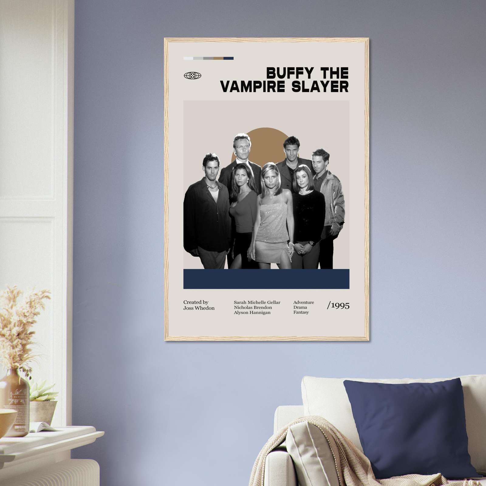 Buffy The Vampire Slayer Movie Poster, Vintage Tv Show Poster, Full ...