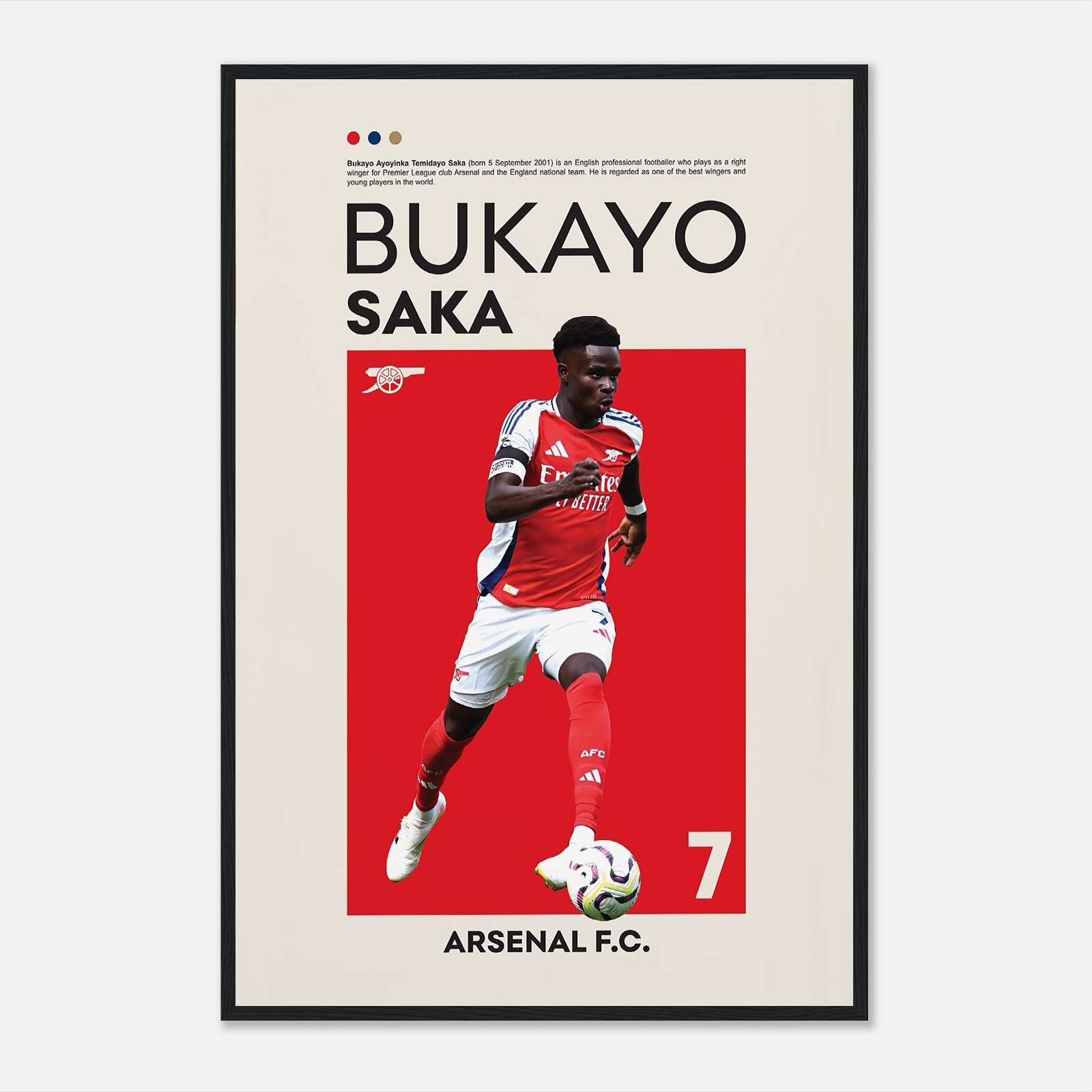 Bukayo Saka Poster, Football Player Poster, Football Poster, Sports ...