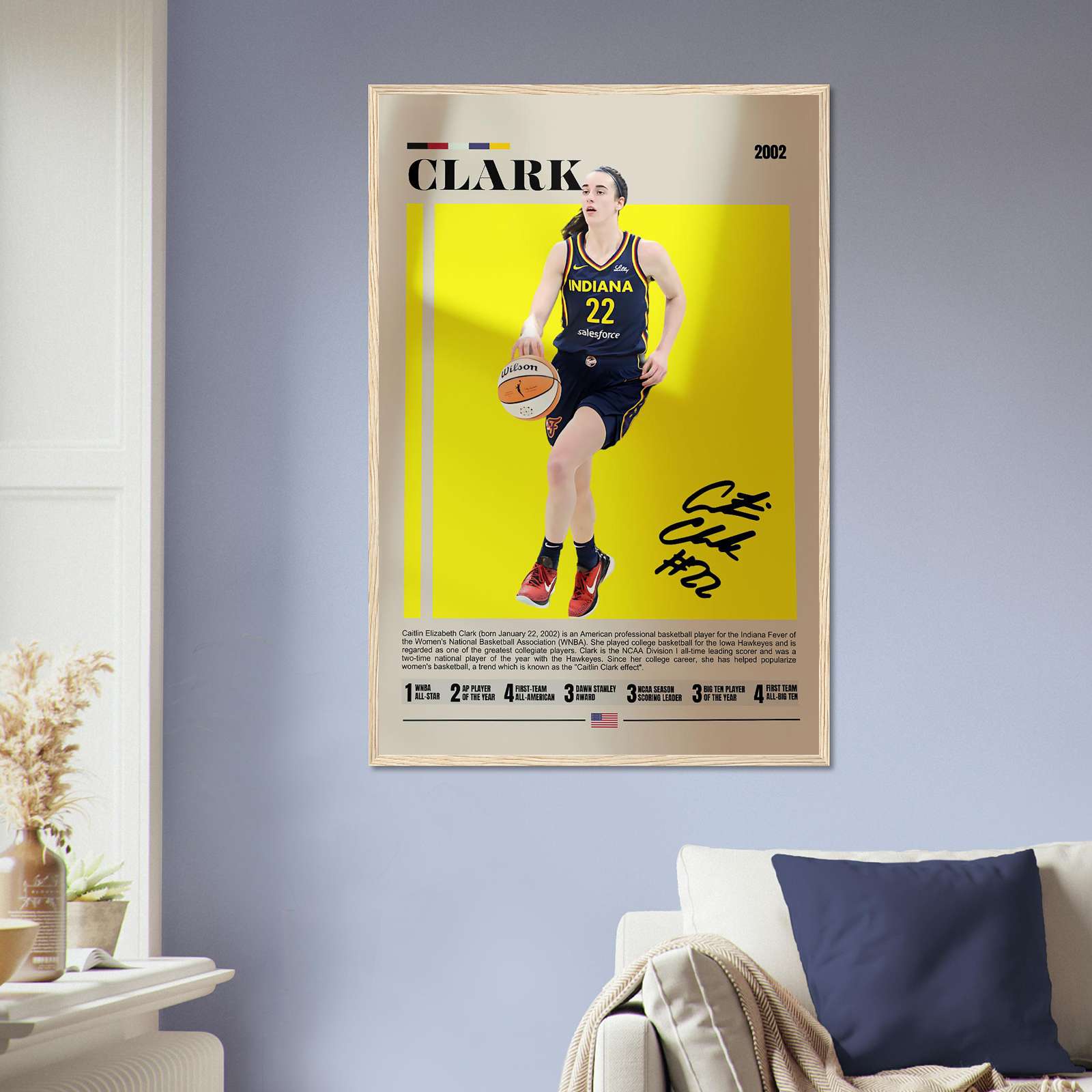 Caitlin Clark Poster, Sports Poster, Basketball Poster, Basketball ...