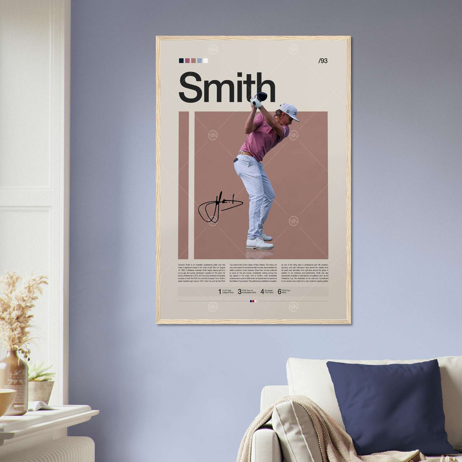 Cameron Smith Poster, Golf Poster, Motivational Poster, Sports Poster ...