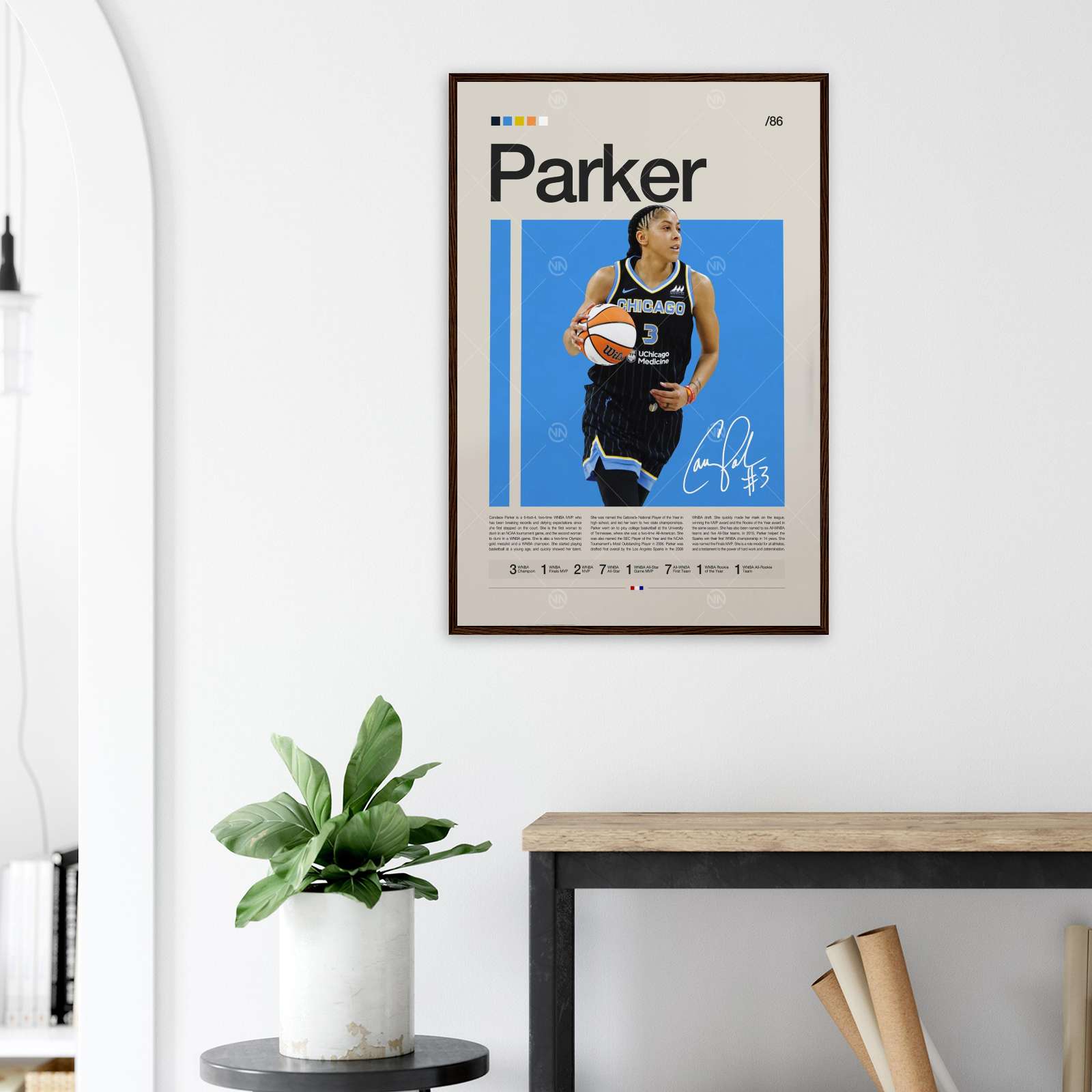 Candace Parker Poster, Sports Poster, Basketball Gift, Full-Size Poster ...