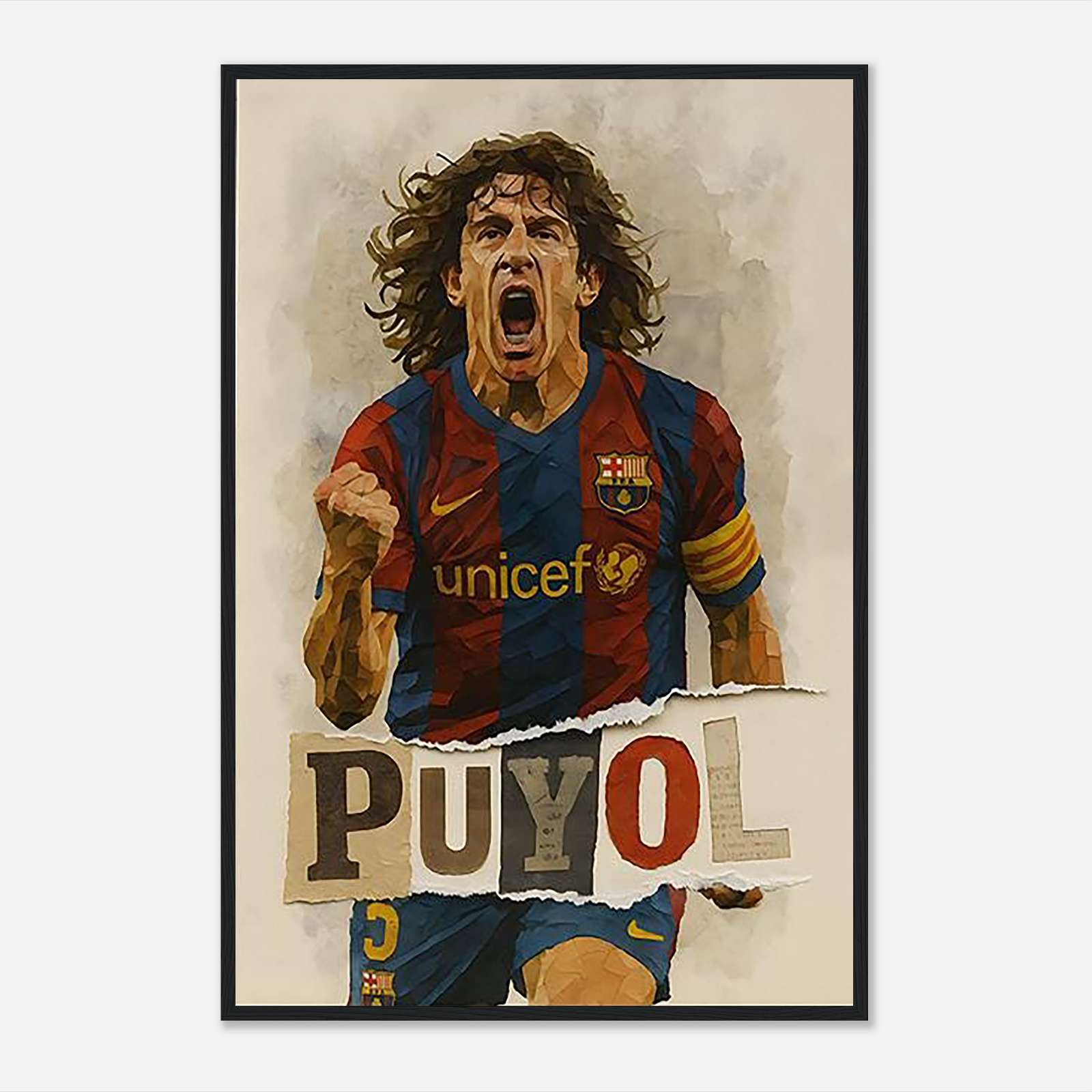 Carles Puyol Poster, Football Player Poster, Football Poster, Sports ...