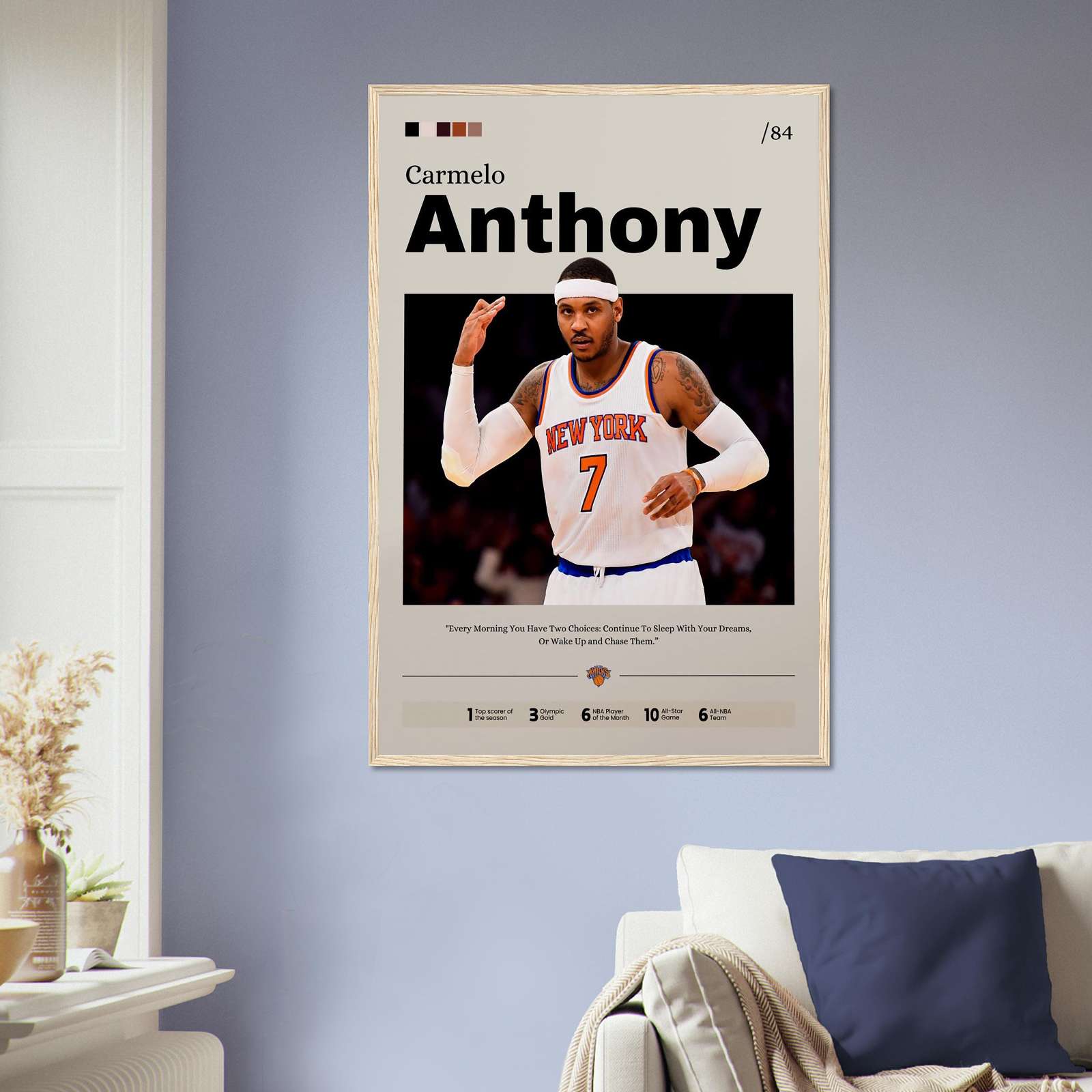 Carmelo Anthony Poster, Full-Size Movie Poster, Ready to Hang - Citiesbox
