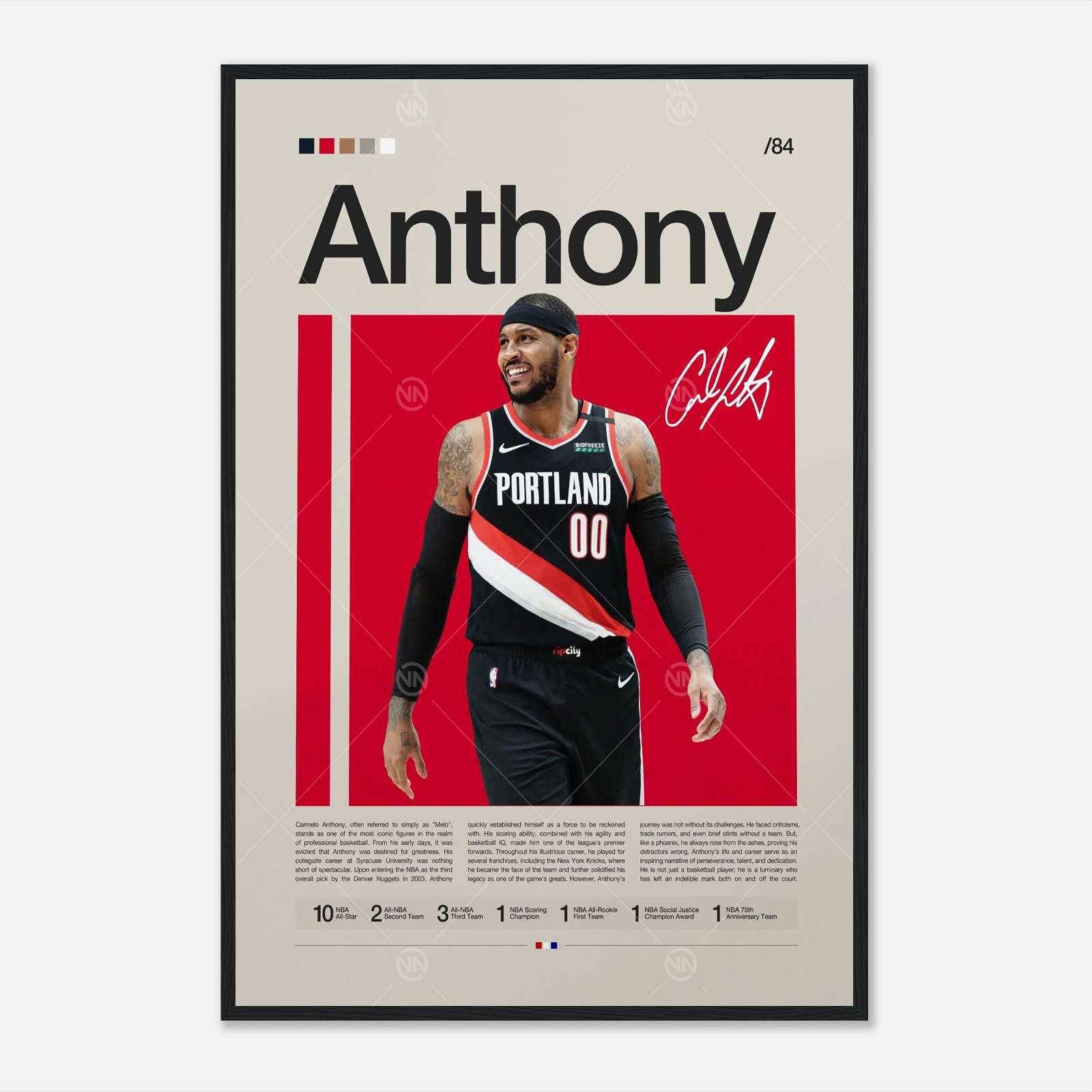 Carmelo Anthony Syracuse Poster