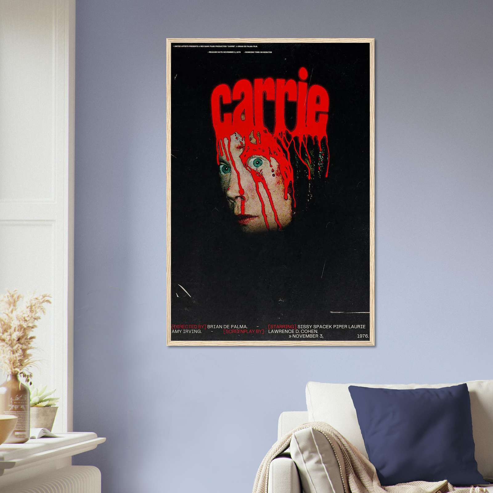 Carrie Movie Poster, Brian De Palma, Minimalist Movie Poster, Vintage ...