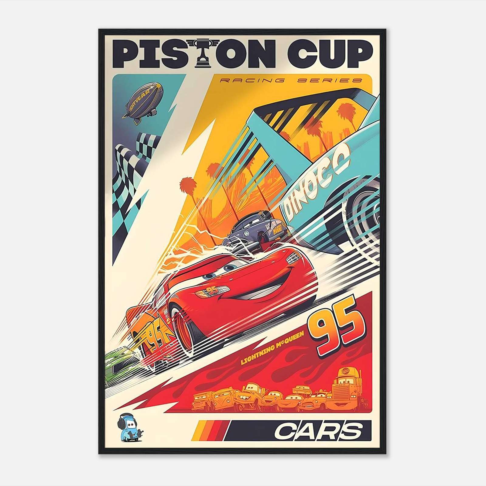 Cars Movie Poster Lightning Mcqueen Radiator Springs Poster, Full-Size ...