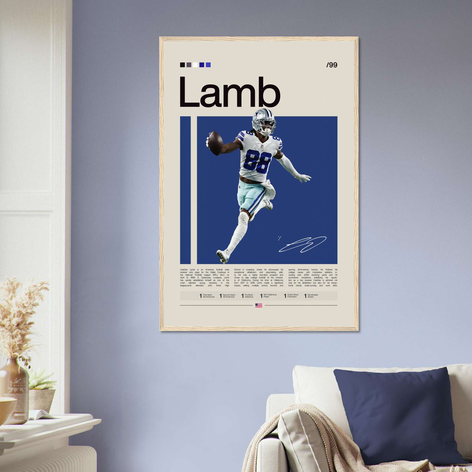 Ceedee Lamb Poster, Sports Poster, Football Poster, Full-Size Poster ...