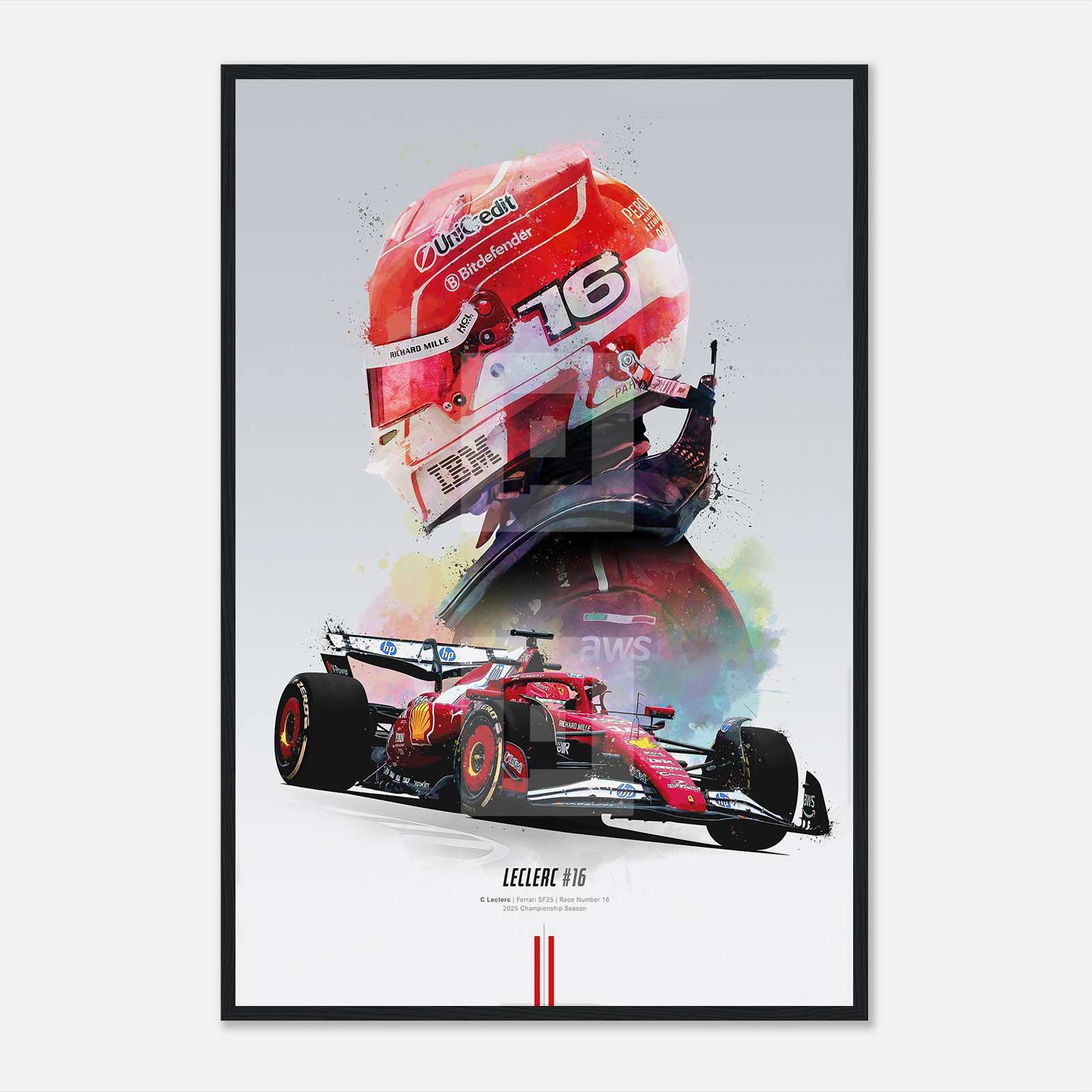 Charles Leclerc Poster, F1 Poster, Full-Size Poster, Ready to Hang ...