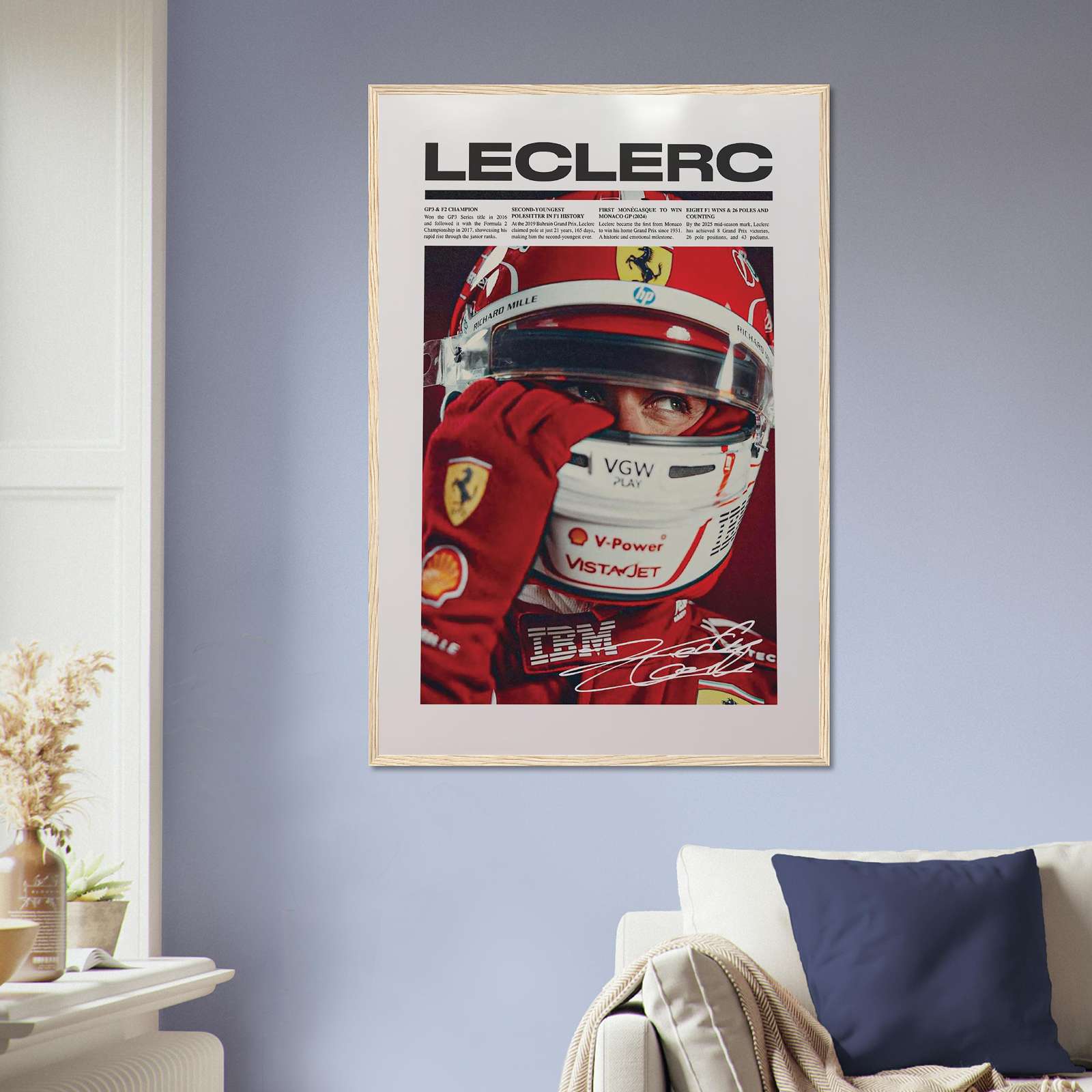 Charles Leclerc Poster, Racing Poster, Sports Poster, Full-Size Poster ...